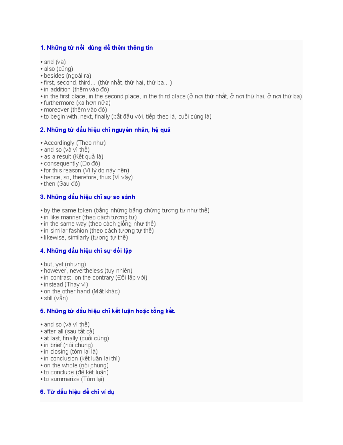 5AM - sdadasd - Những từ nối dùng để thêm thông tin and (và) also (cũng ...