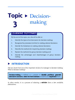 06 MPU2192 T2 - Notes - Principles of Management - OUM - Studocu