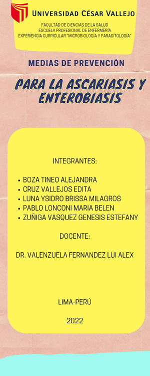[Solved] INFOGRAFA SOBRE LAS MEDIDAS DE PREVENCIN PARA LA ASCARIASIS Y ...