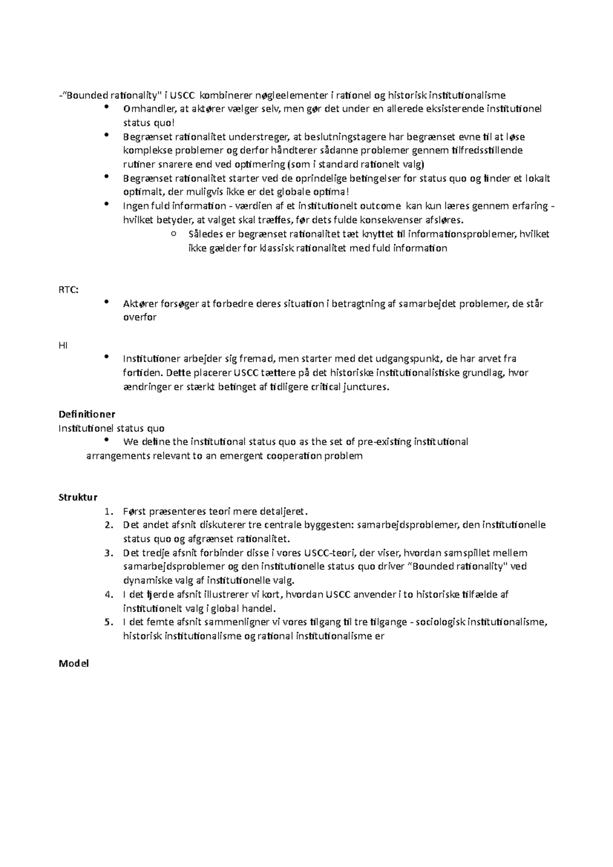 Noter om bunden rationalitet -“Bounded rationality" i USCC kombinerer ...