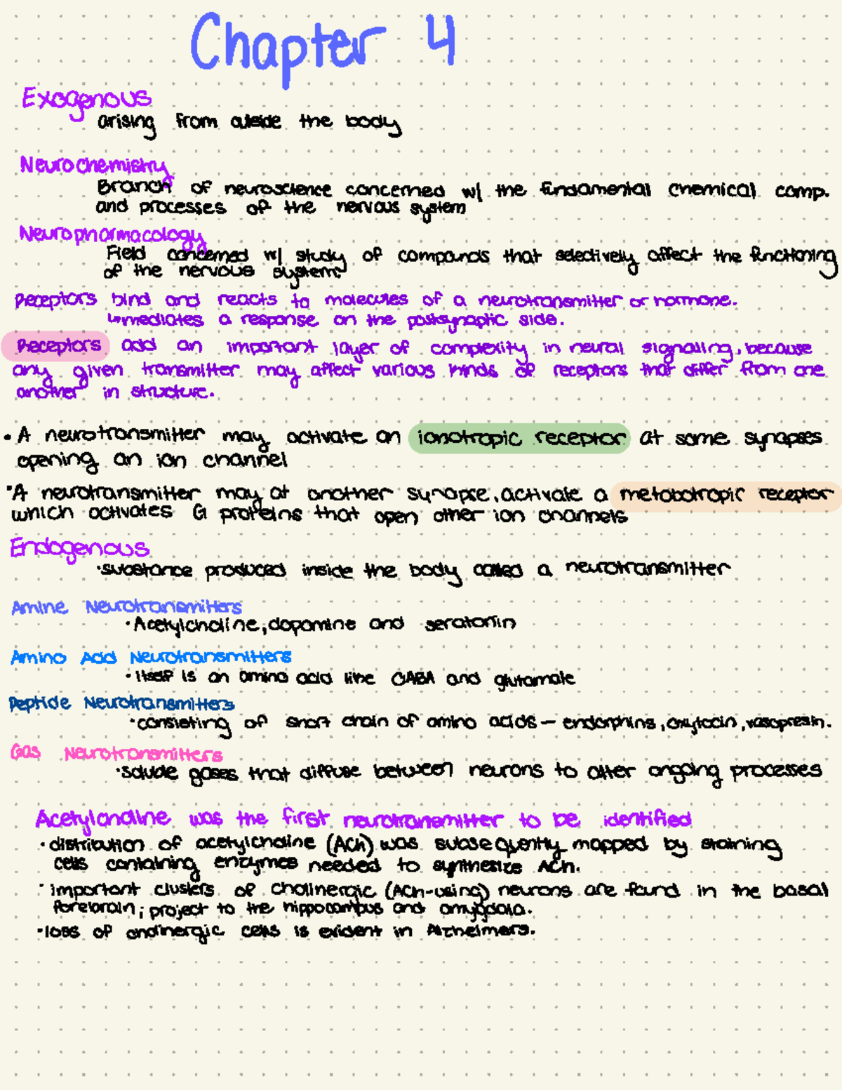 Chapter 4 - Behavioral science notes on neurochemistry and ...