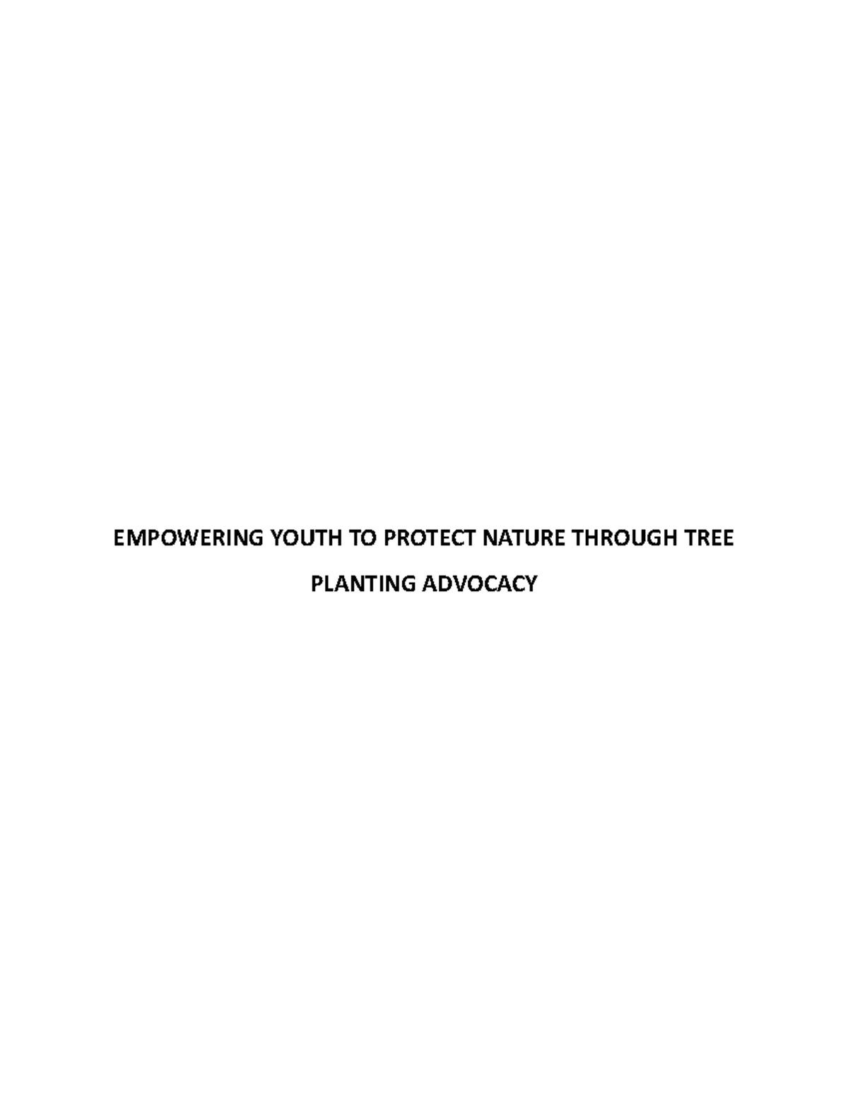 Final proposal for Project Management - EMPOWERING YOUTH TO PROTECT ...