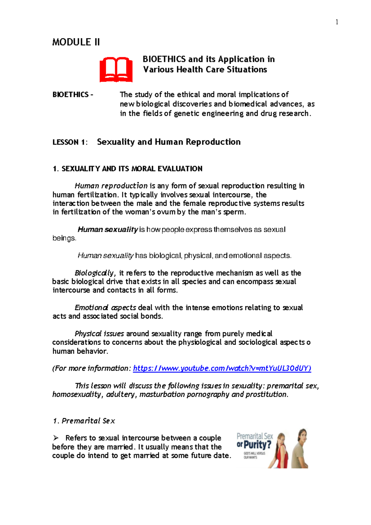 Module 2 Final 2 BIOETHICS and its Application in Various Health Care ...