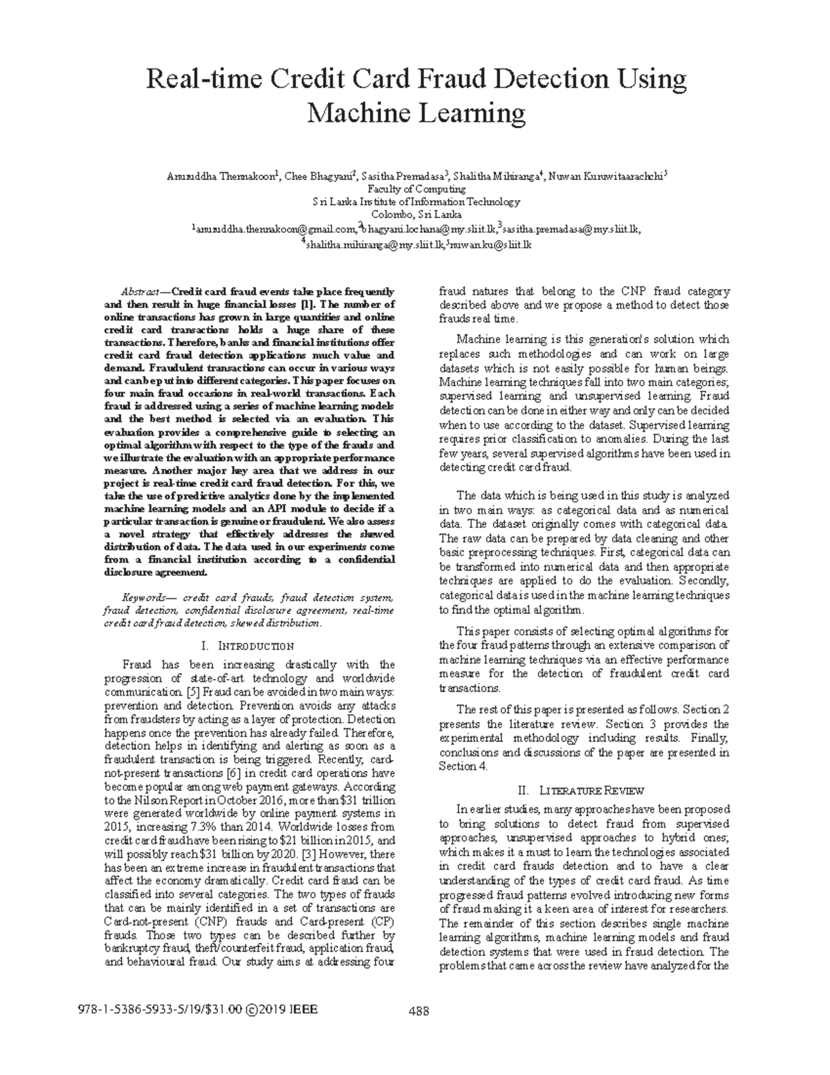 Real-time Credit Card Fraud Detection Using Machine Learning - Real-time Credit Card Fraud ...