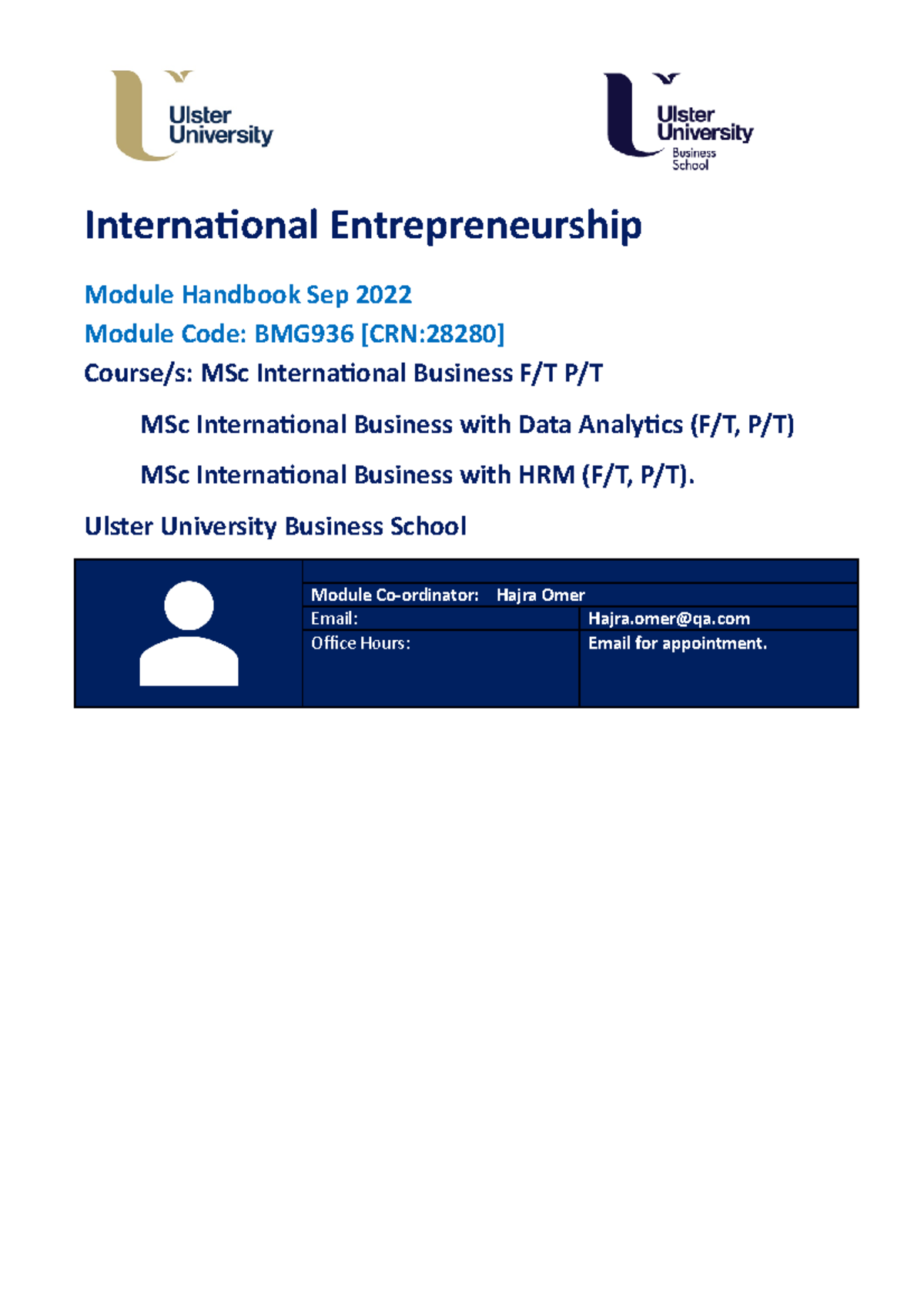 International Entrepreneurship - International Entrepreneurship Module ...