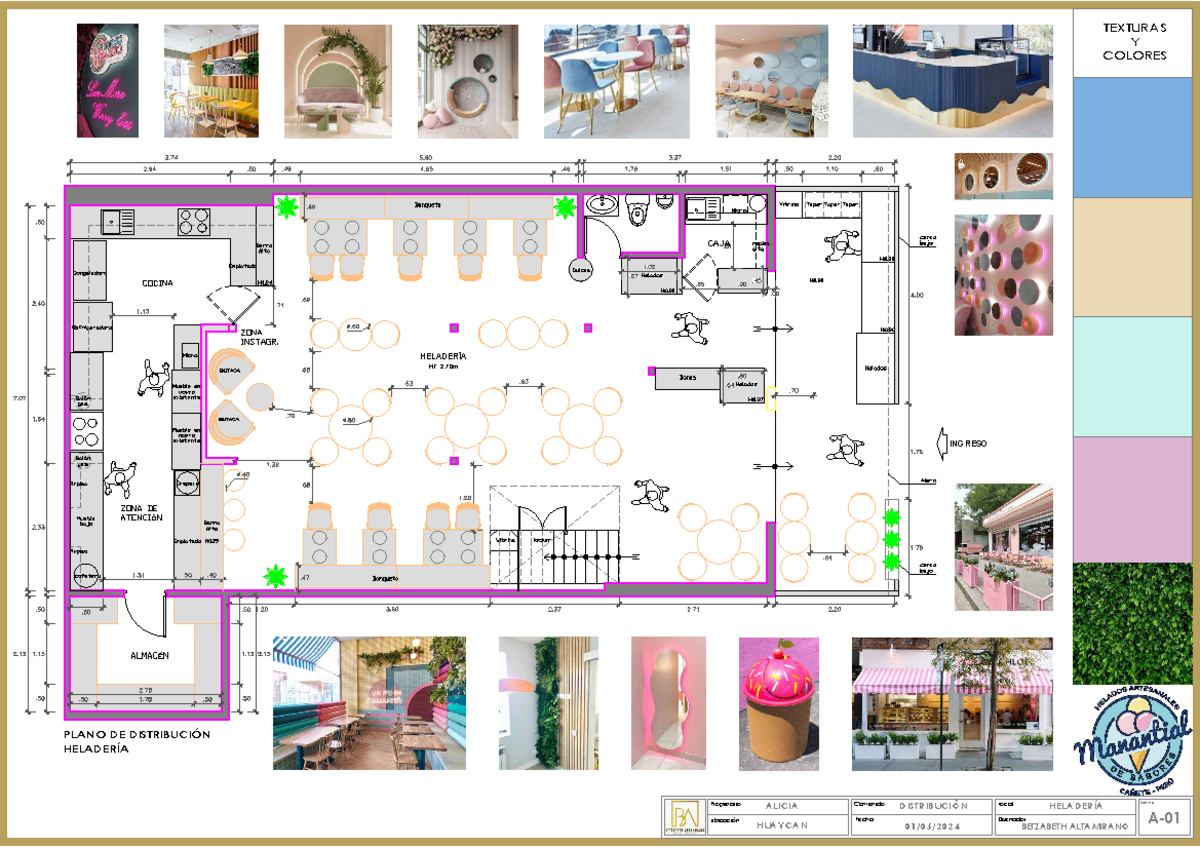 Plano de distribución heladería - taller de diseño - Propietario ...