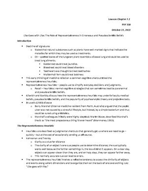 Chapter 11 Notes - Chapter 11 Notes PSY 318 October 30, 2022 Popular ...