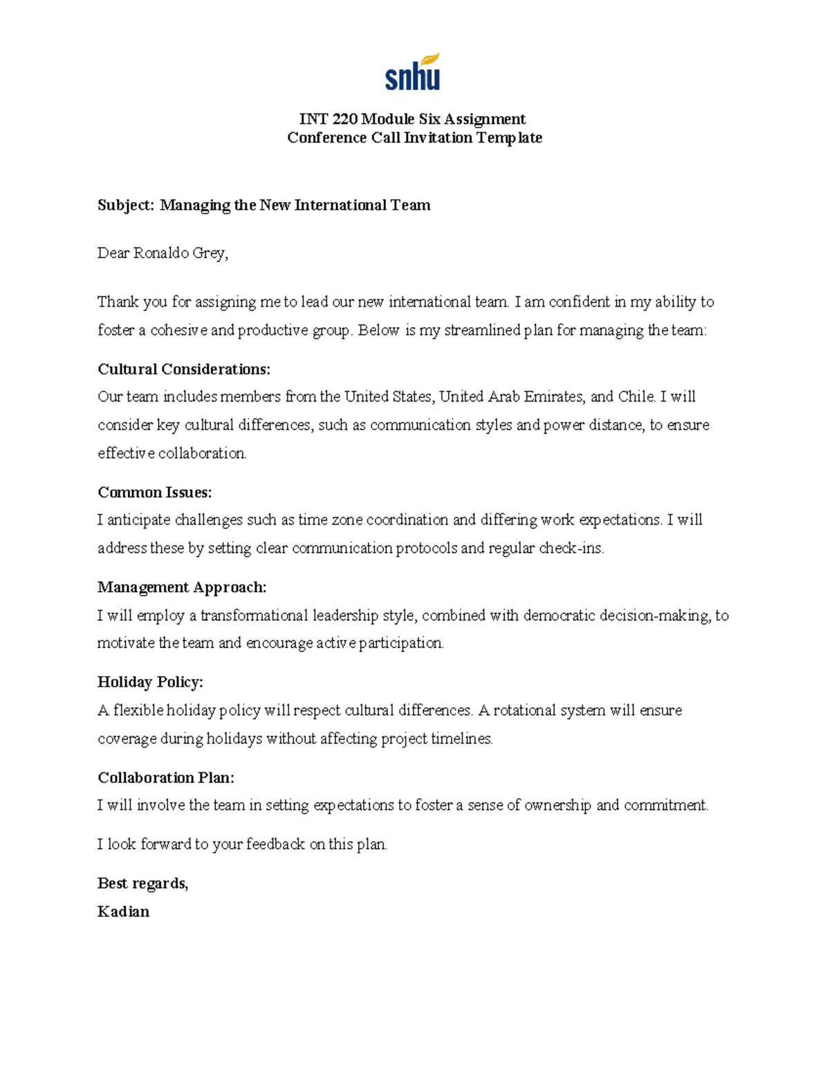INT 220 Conference Call Invitation Template (1) - INT 220 Module Six ...