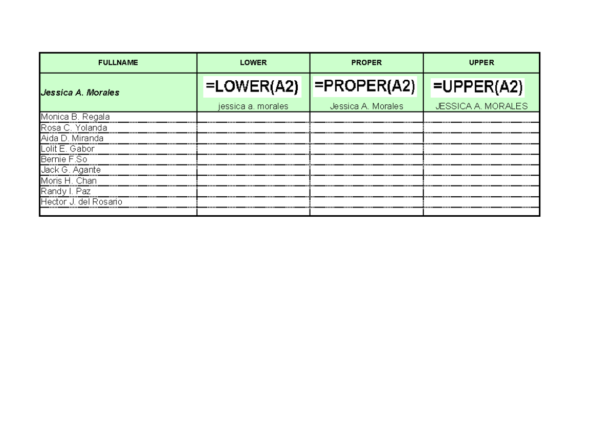 Apznza~1 - FULLNAME LOWER PROPER UPPER Jessica A. Morales jessica a. morales Jessica A. Morales ...