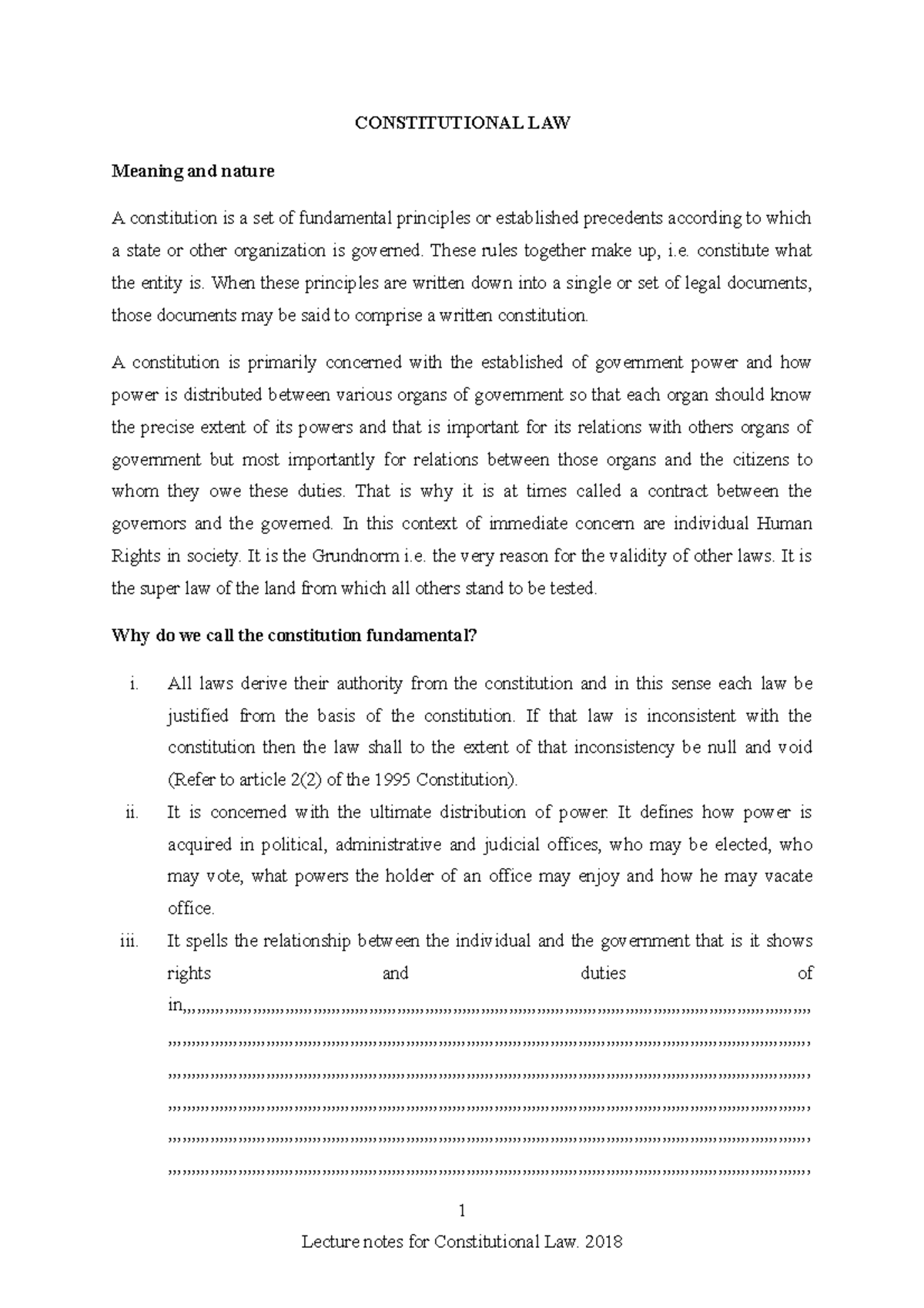 Constitutional Law 1 Useful CONSTITUTIONAL LAW Meaning And Nature A constitutional-law-1-useful-constitutional-law-meaning-and-nature-a