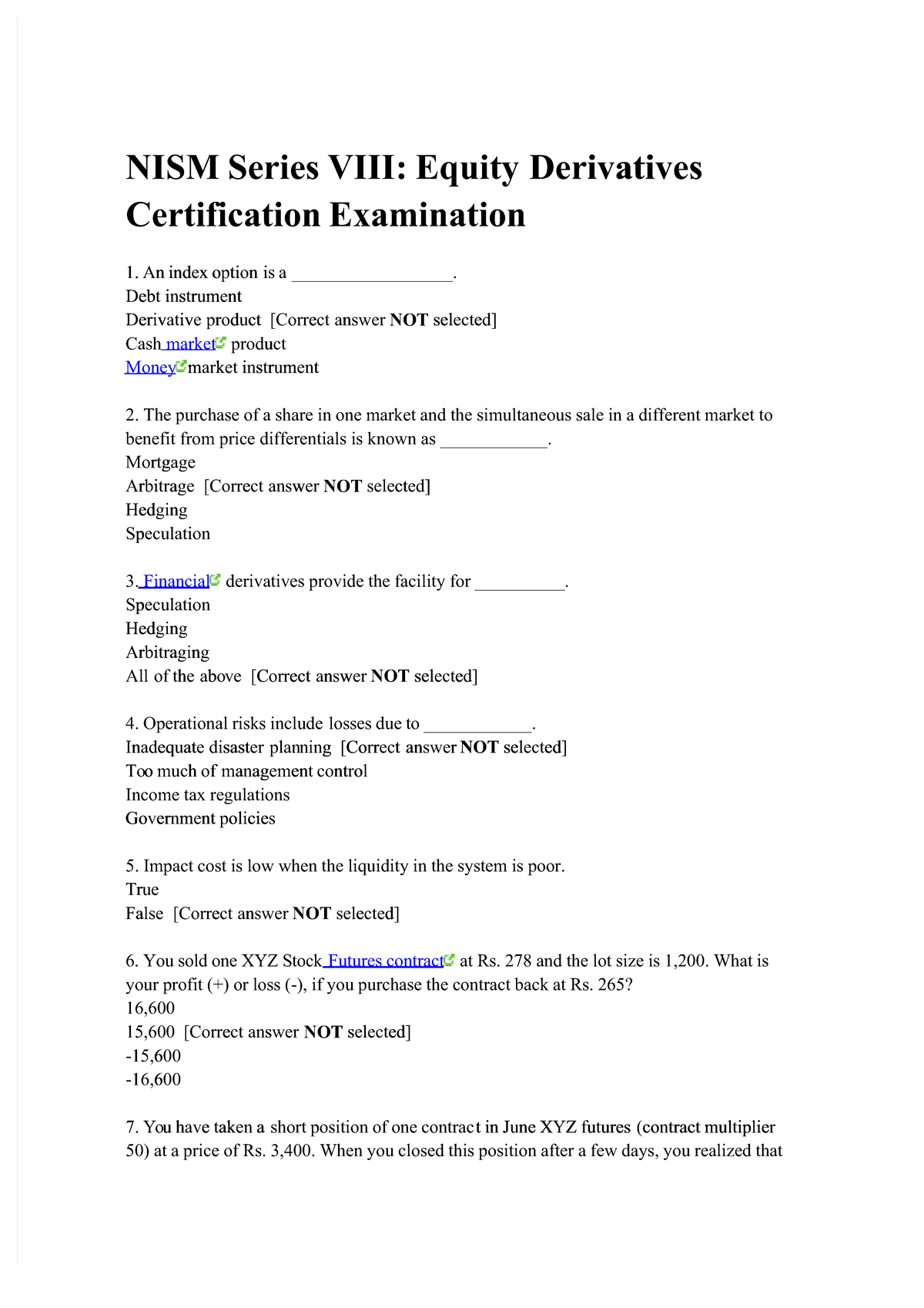 Qdoc - NISM Series 7 - NISM Series VIII: Equity NISM Series VIII ...