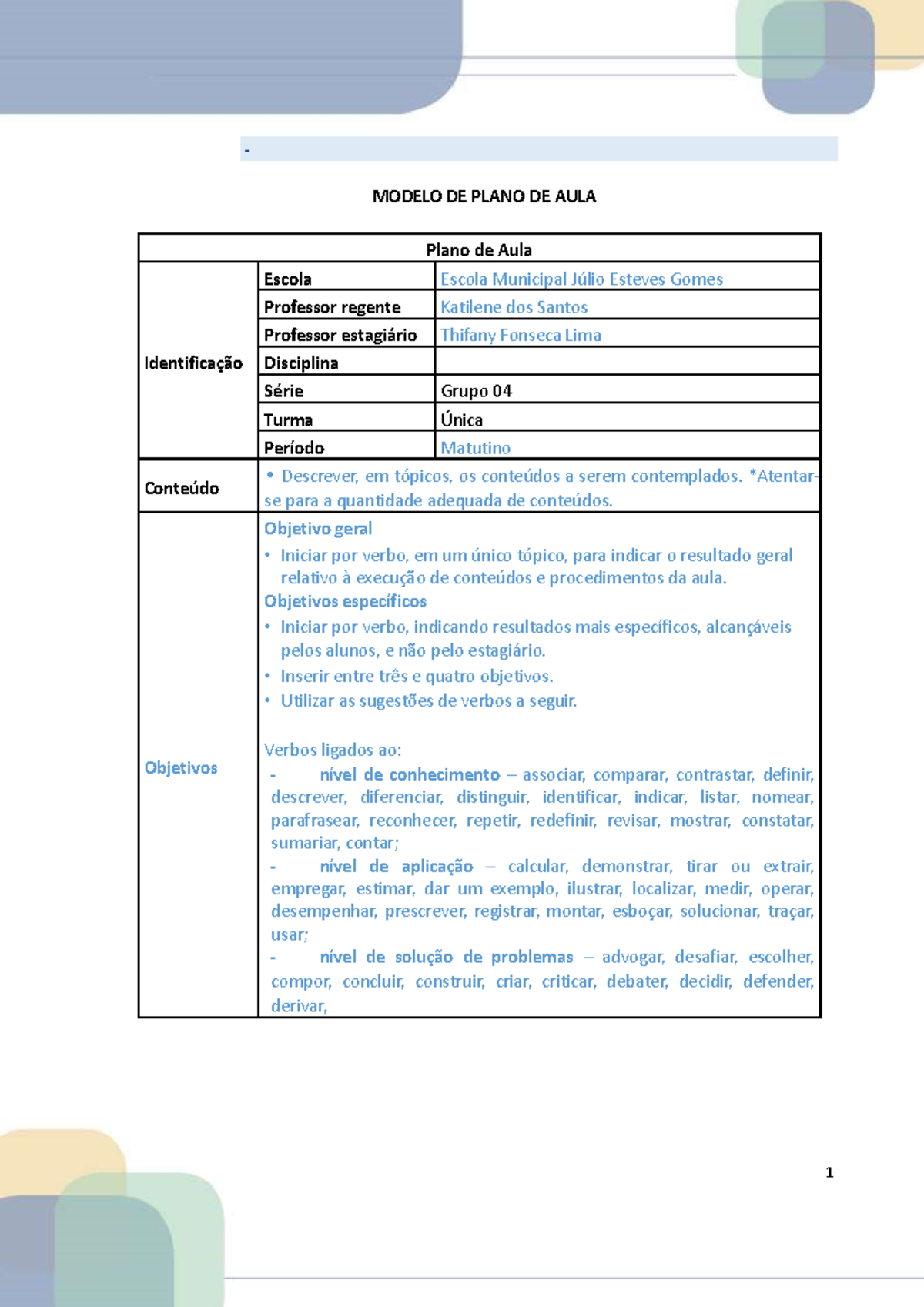 Plano De Aula Como Montar - BINKEDU