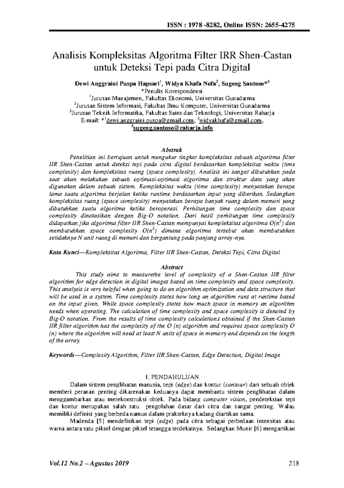 296448 analisis kompleksitas algoritma filter i 46aef504 - Analisis ...