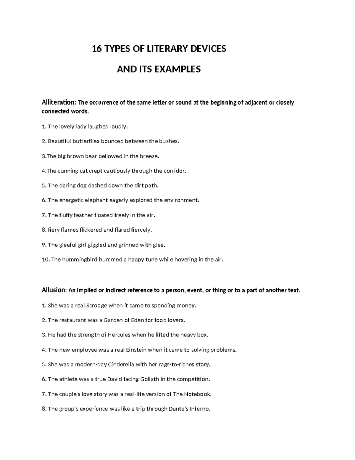 16 Types Of Literary Devices - 16 TYPES OF LITERARY DEVICES AND ITS ...