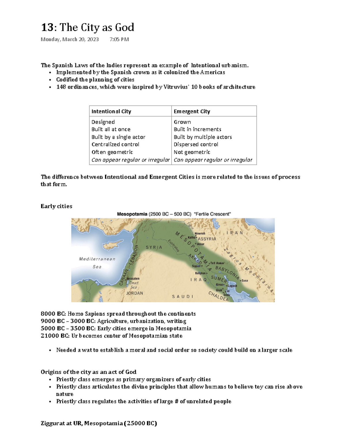 ARC1513 - Lecture 13 - The City as God. How are the differences between ...