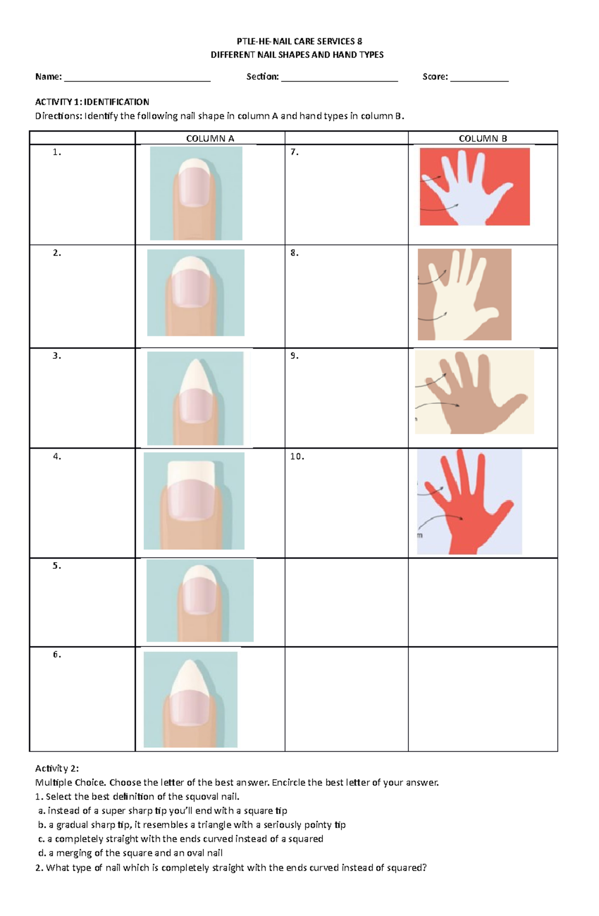 Q2-M5 Activity - lecture notes and activities - PTLE-HE-NAIL CARE ...