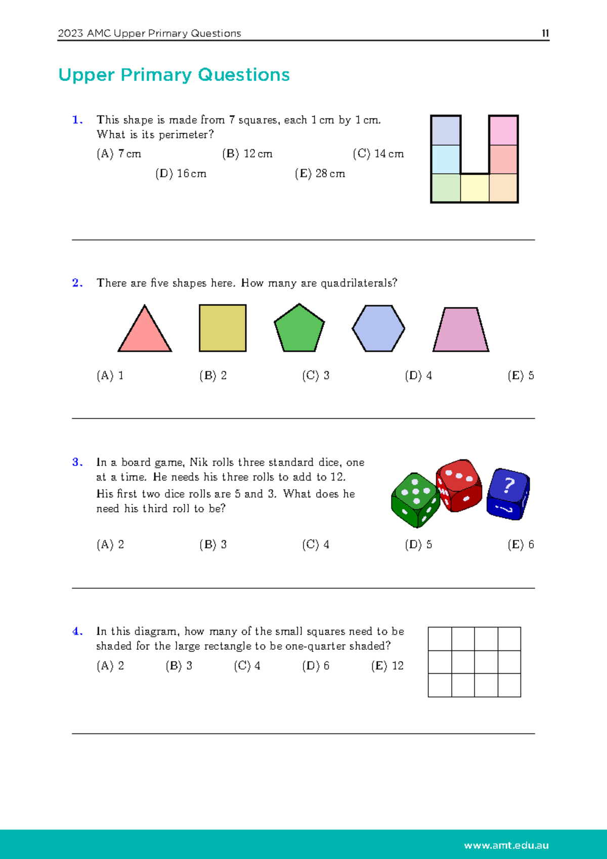 688832422 2023 AMC Upper Primary - Upper Primary Questions This shape ...