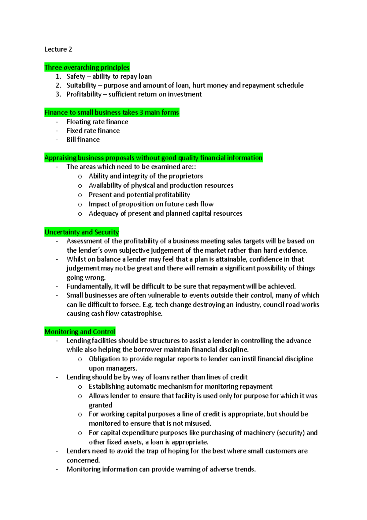 Week 2 Lecture - Lecture 2 Three overarching principles 1. Safety ...