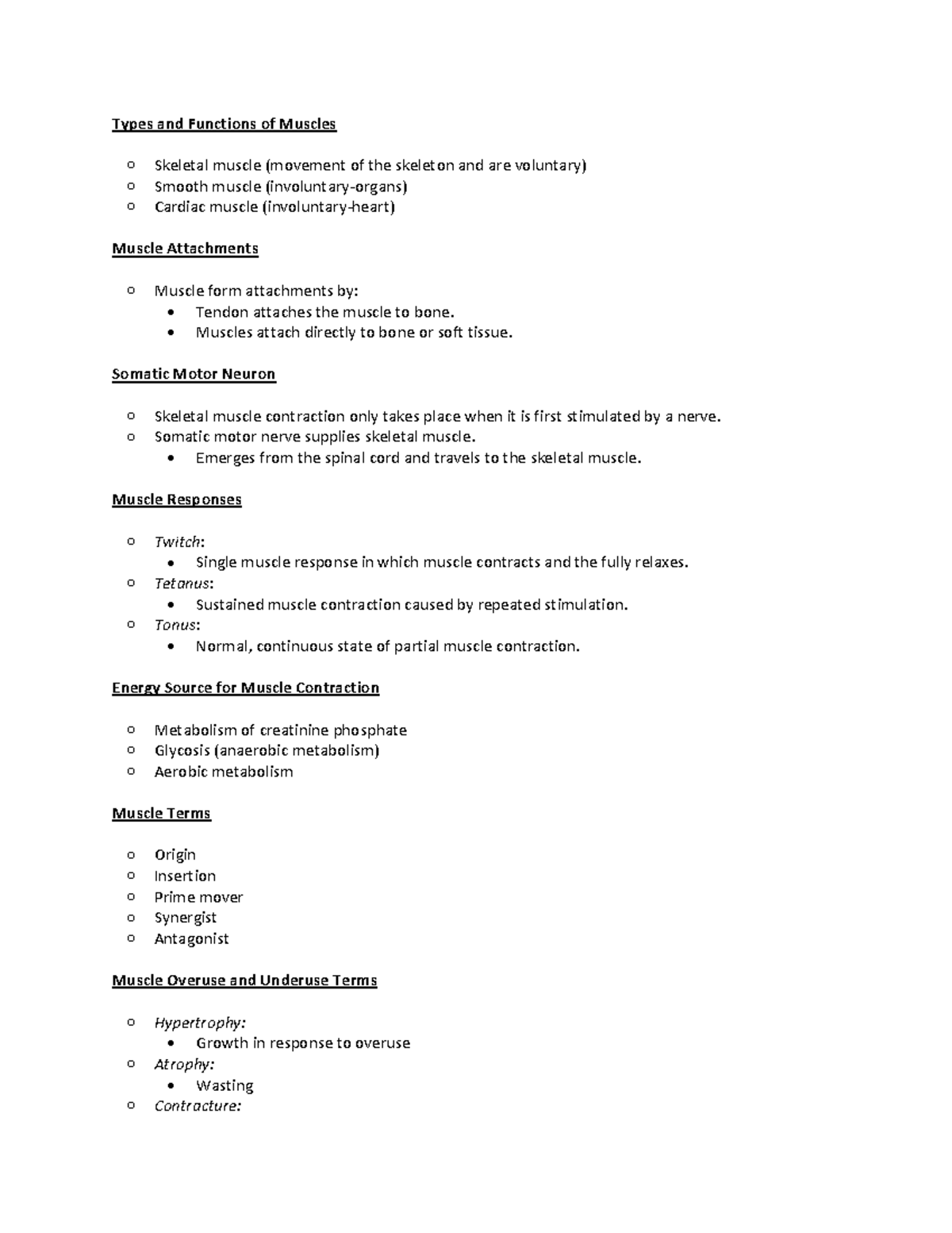 A&P Chapter 9 - Lecture notes 9 - Warning: TT: undefined function: 32 ...