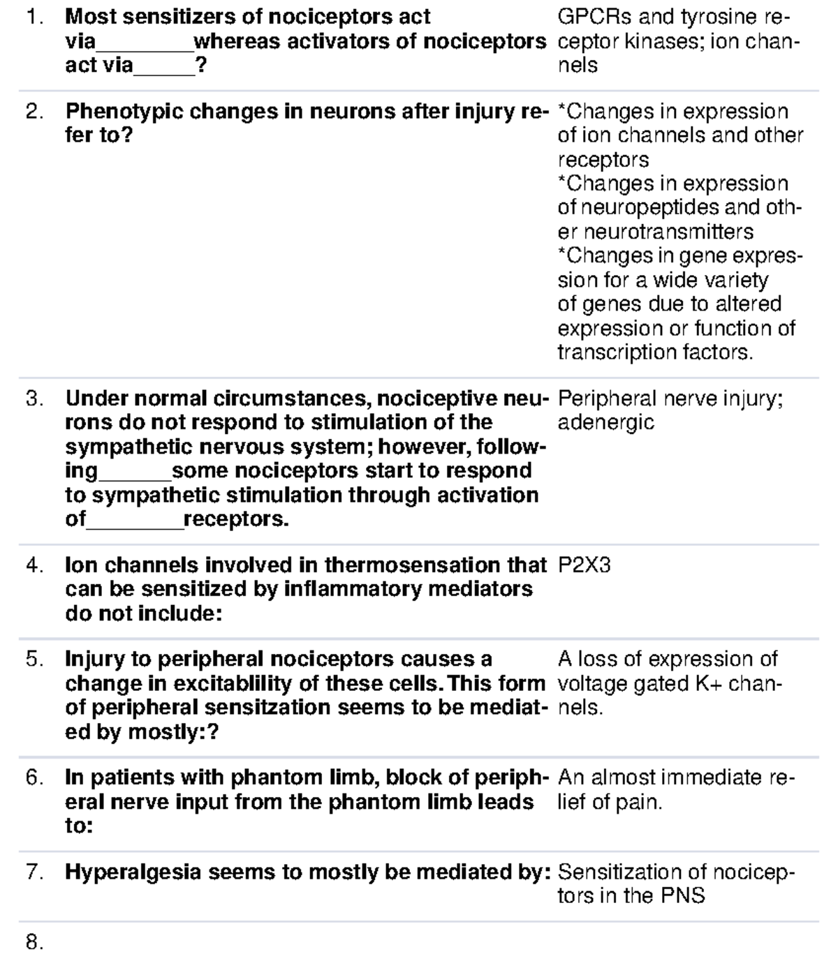 NSC of Pain Practice Exam 3 - Most sensitizers of nociceptors act via ...