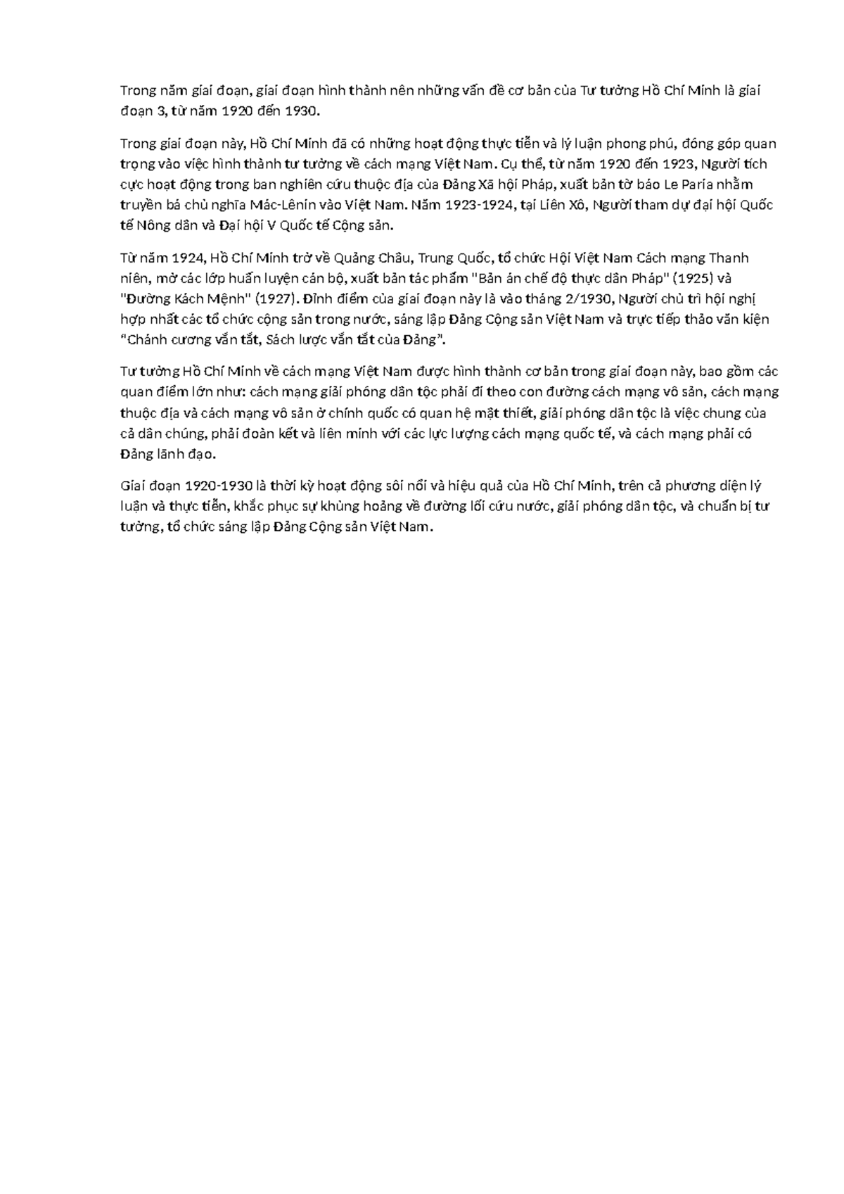 Câu 1 - hmmm - Trong năm giai đoạn, giai đoạn hình thành nên những vấn ...