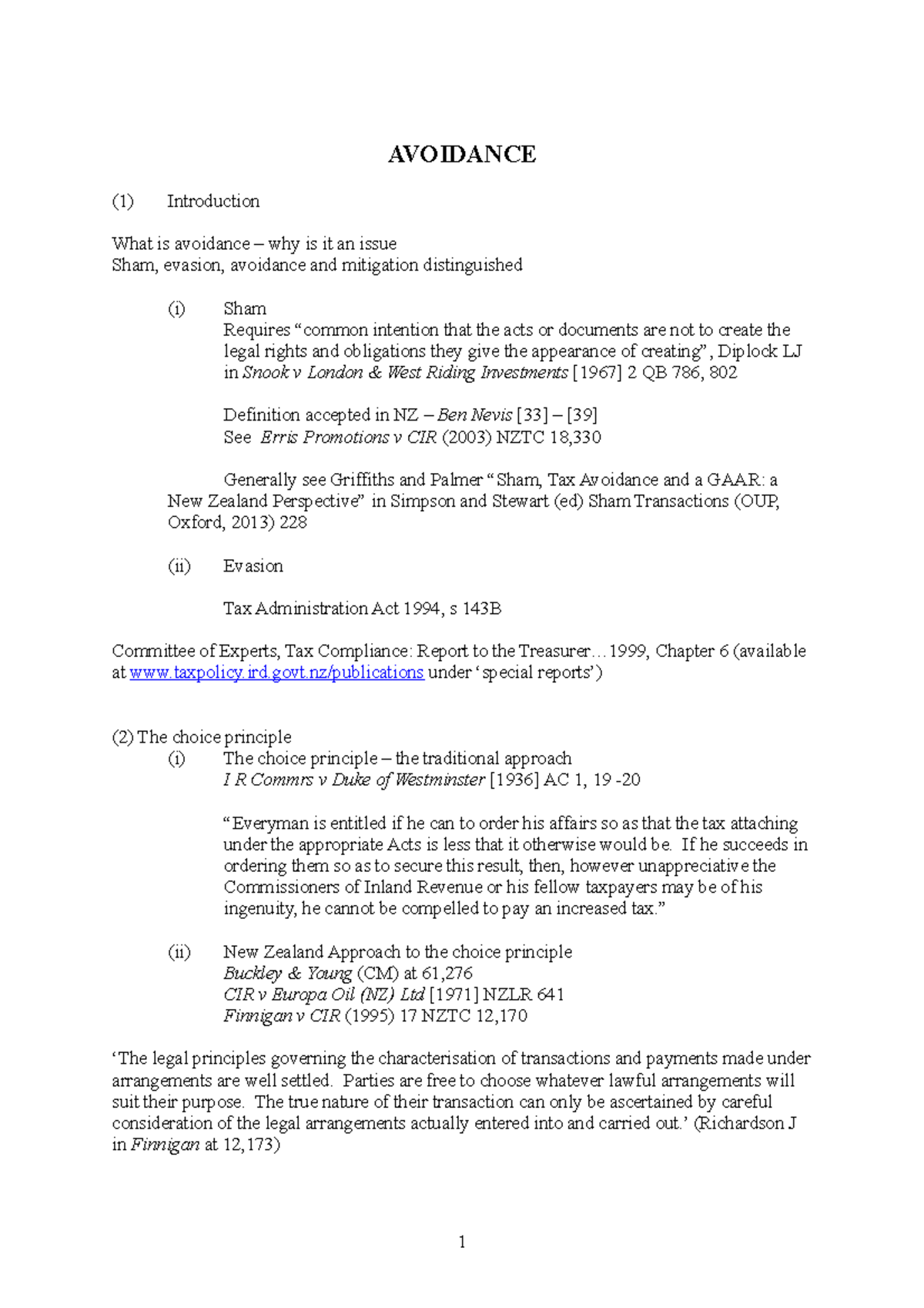 Handout Avoidance(3) - Comp - AVOIDANCE (1) Introduction What is ...
