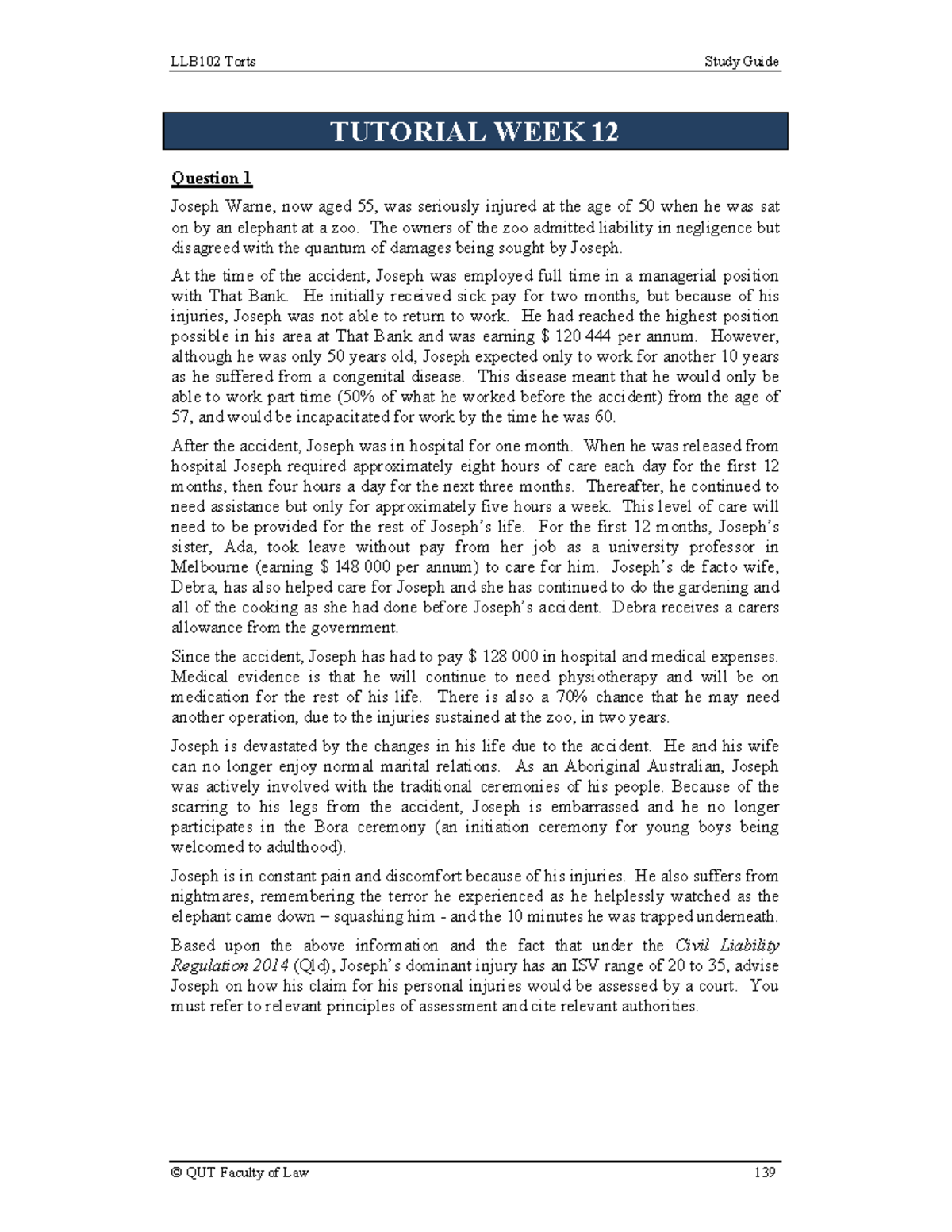 LLB102 Tutorial Week 12 - - Studocu
