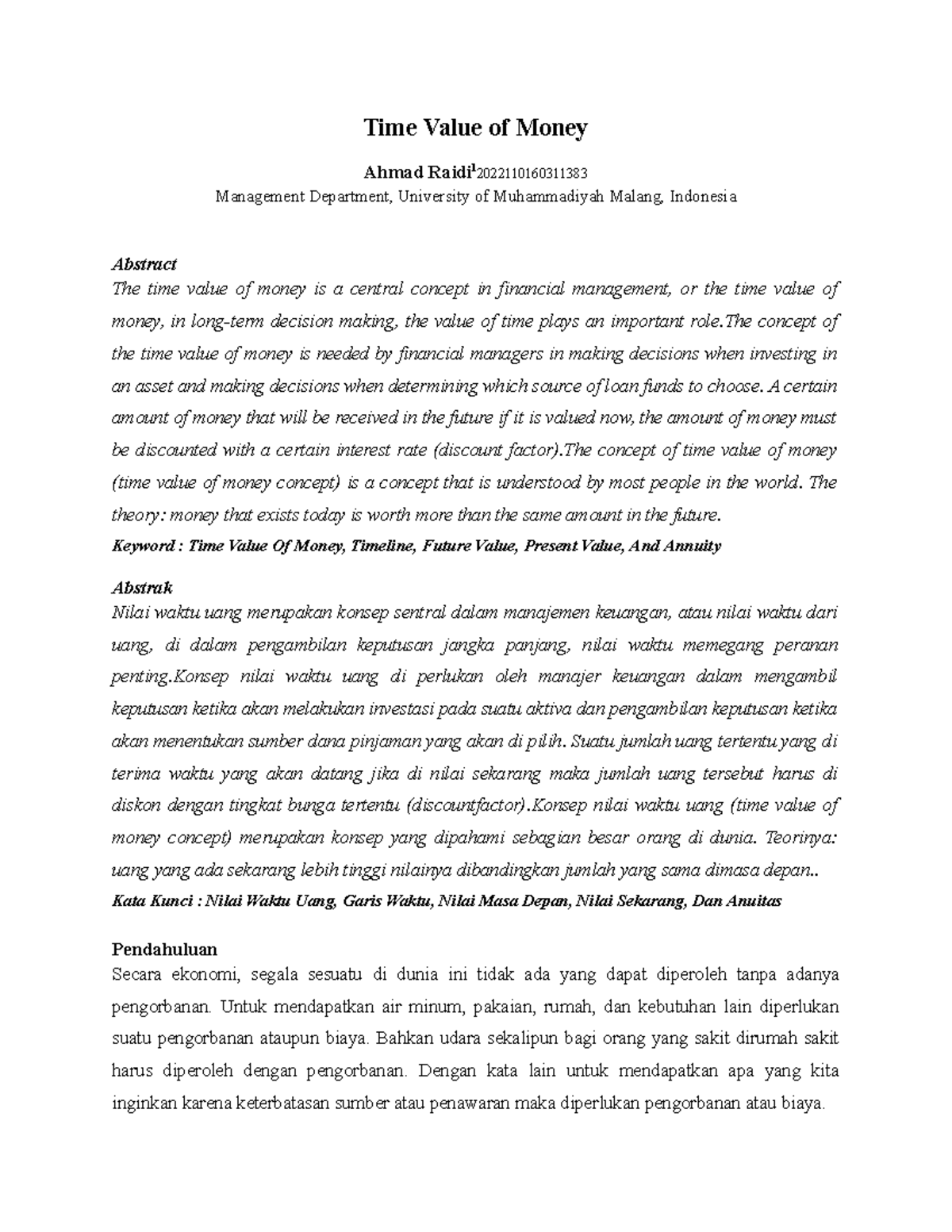 Time Value of Money - tugas biasa yang dikerjakan trus diupload disini sp tau bermanfaat - Time ...