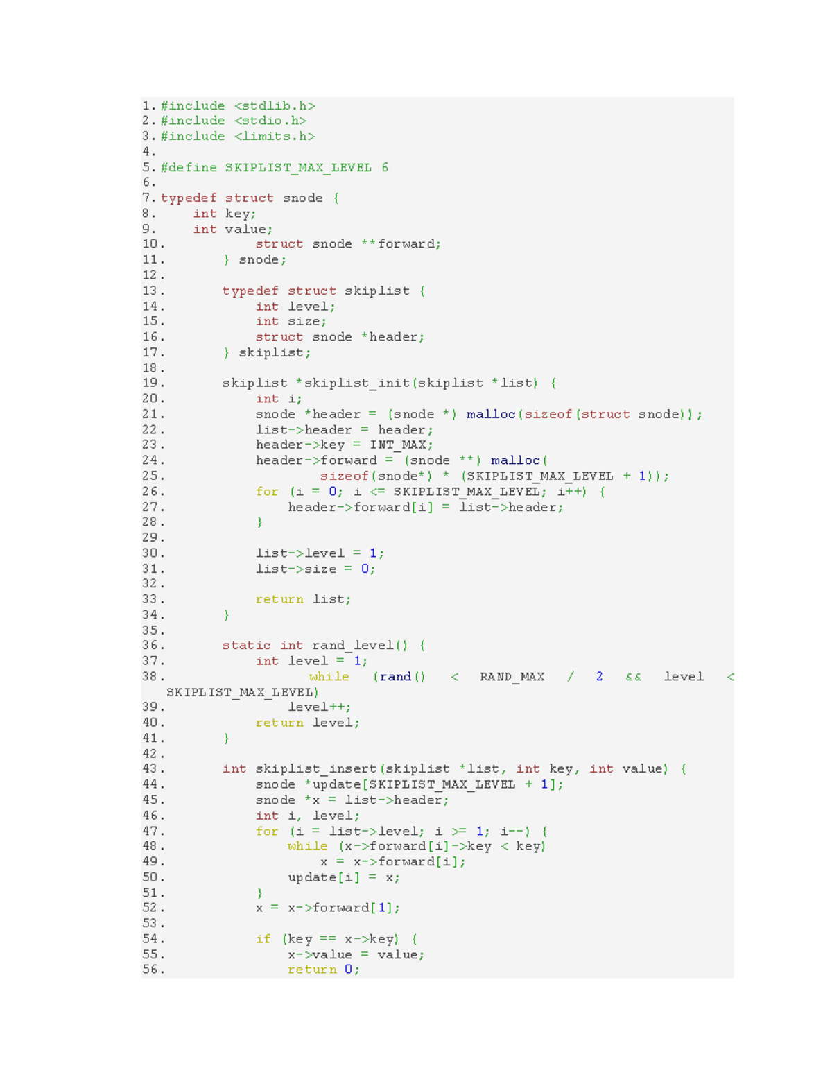 Skiplist program - #include #include #include #define - Studocu