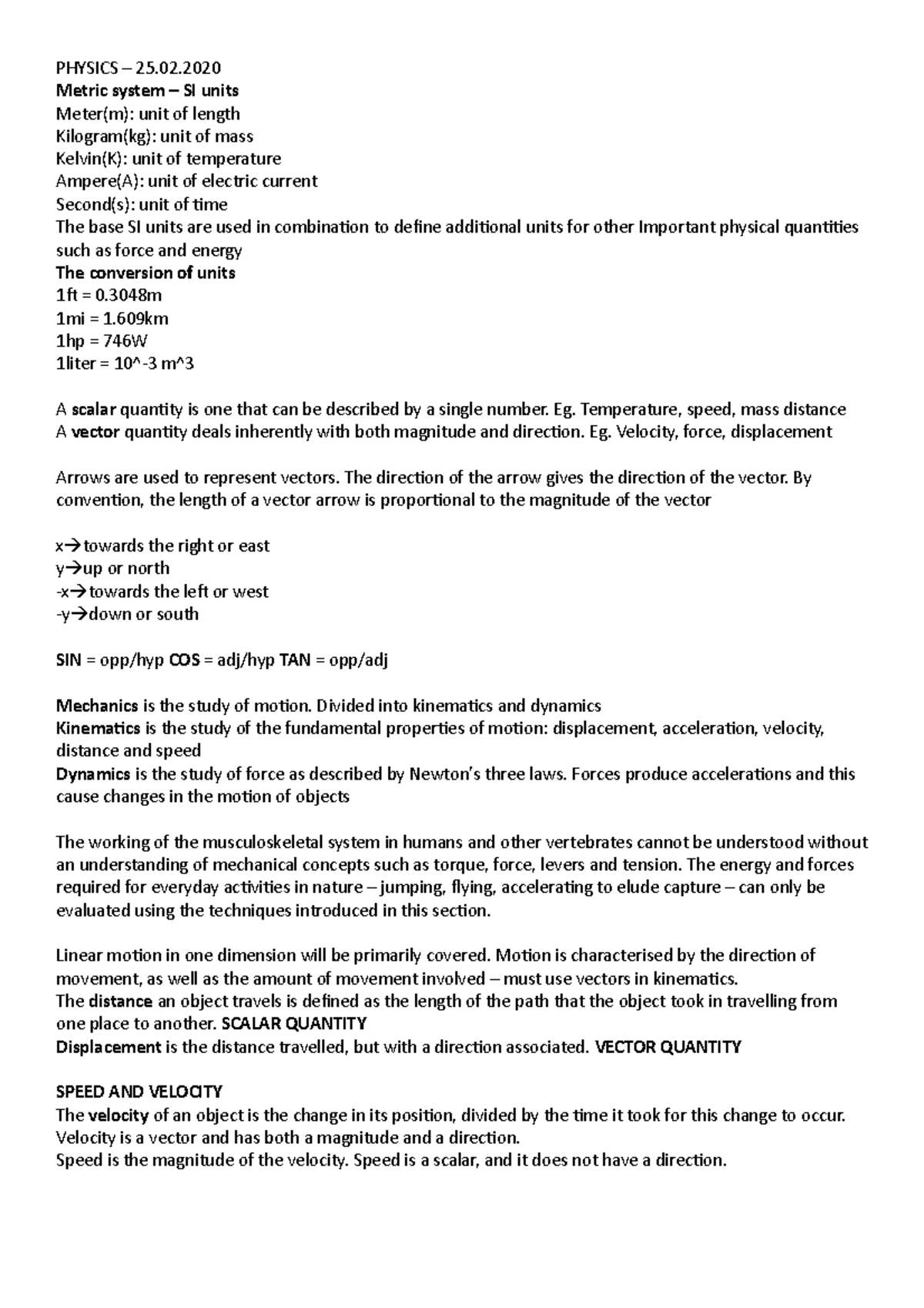 Physics - lecture 1 - PHYSICS – 25. Metric system – SI units Meter(m ...