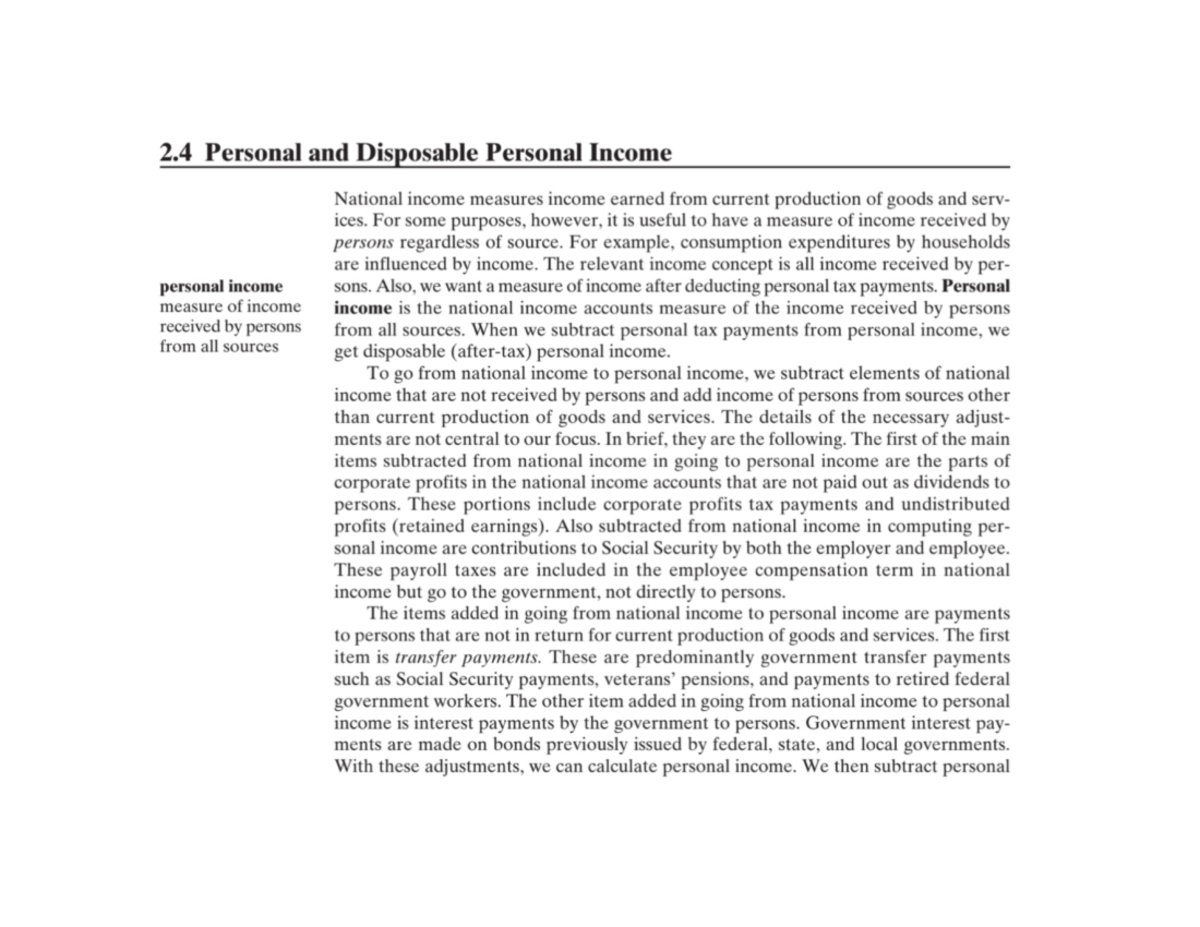 Personal and Disposable Personal Income - MACRO ECONOMICS - Studocu