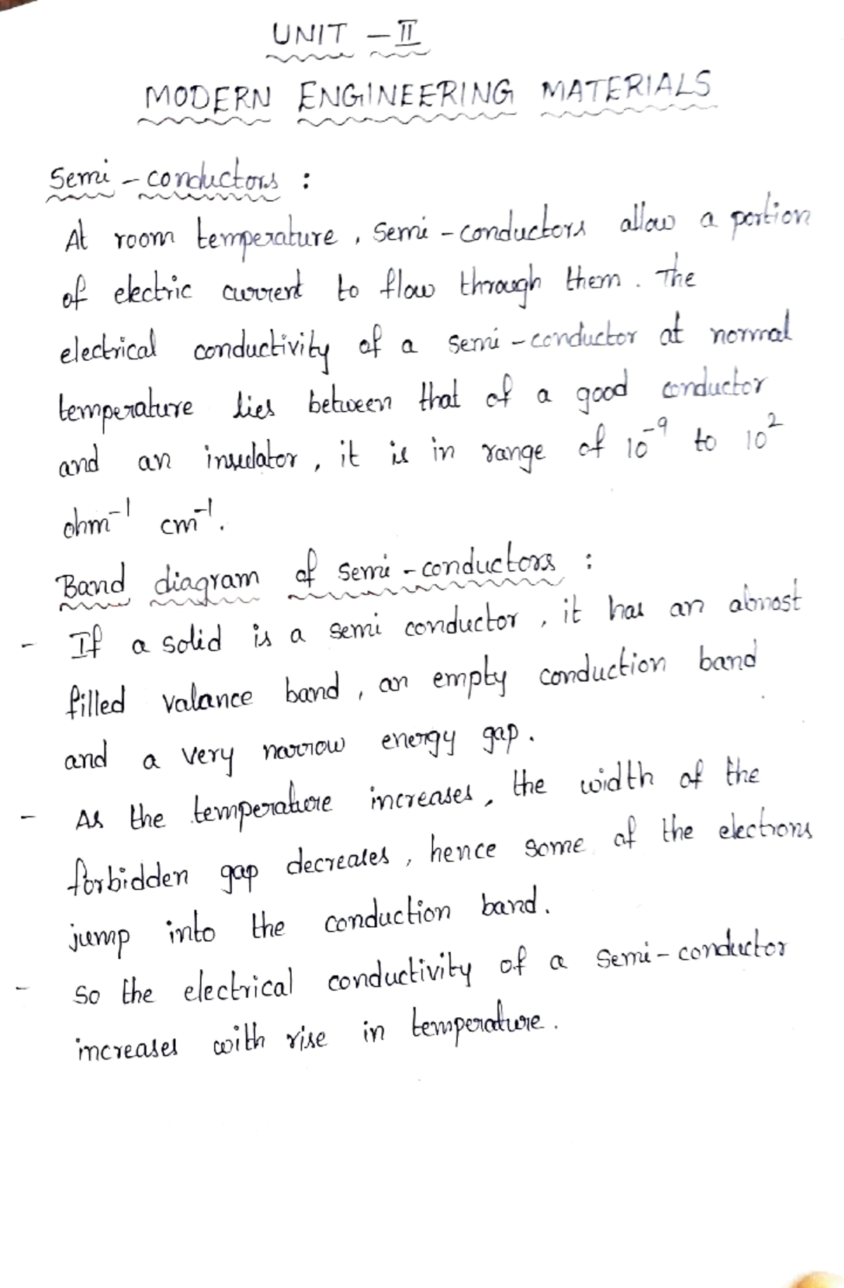 Unit-2 Modern engineering material (R23) - computer science - Studocu