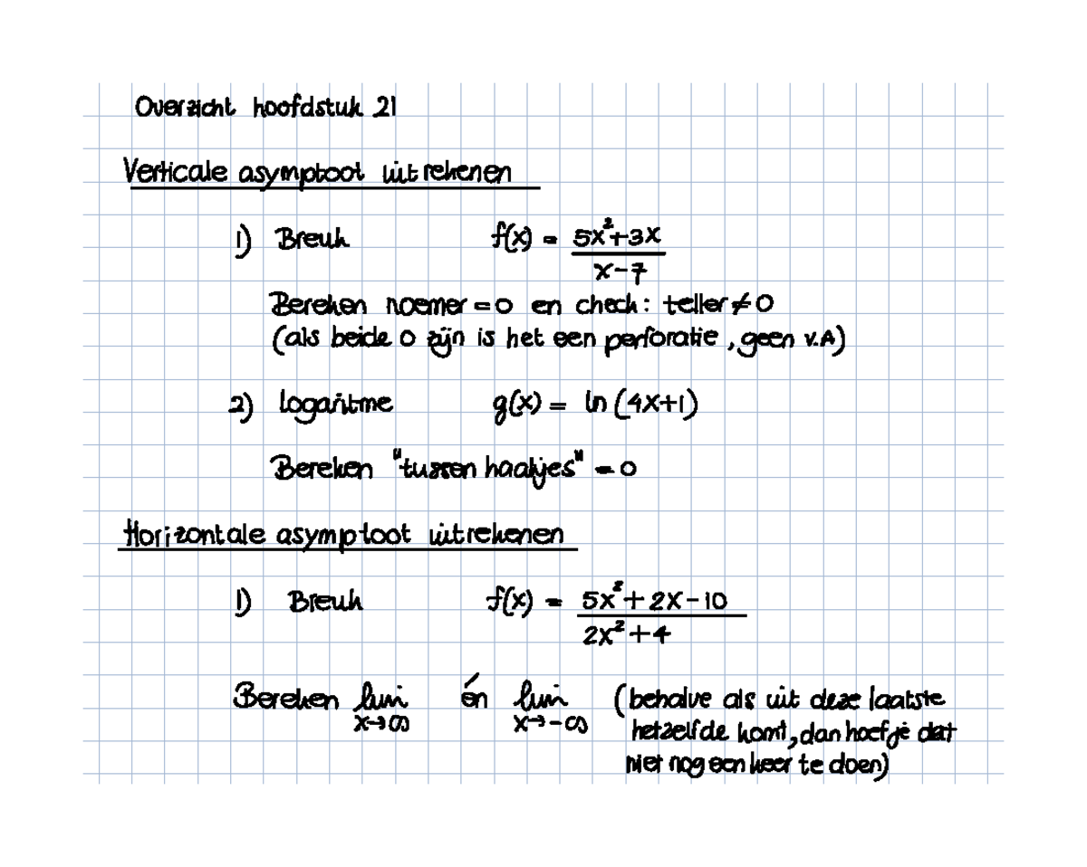 6 vwo wiskunde B overzicht hoofdstuk 2 - Overzicht hoofdstuk 21 ...