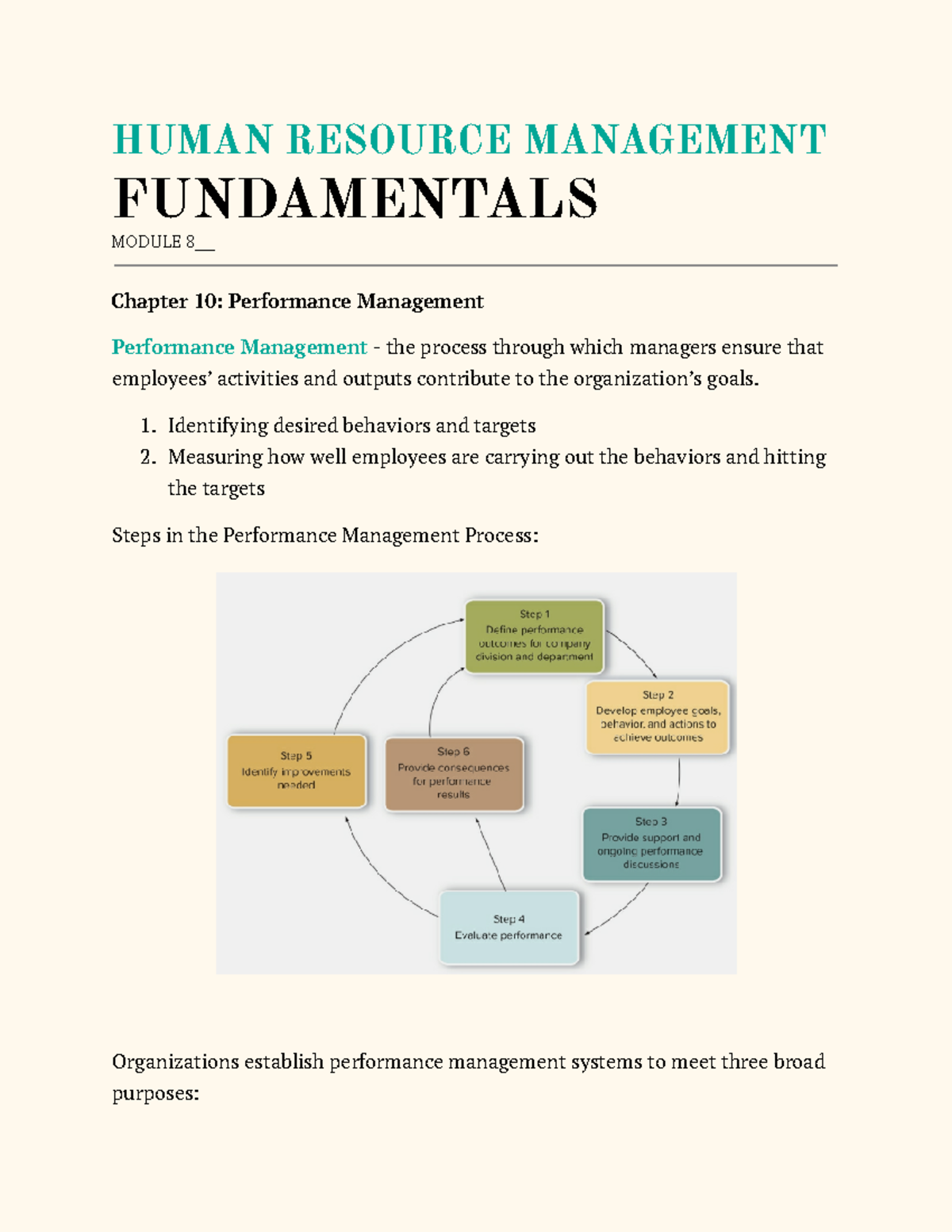 Human Resource Management Module 8 - HUMAN RESOURCE MANAGEMENT FUNDAMENTALS MODULE 8___ Chapter ...
