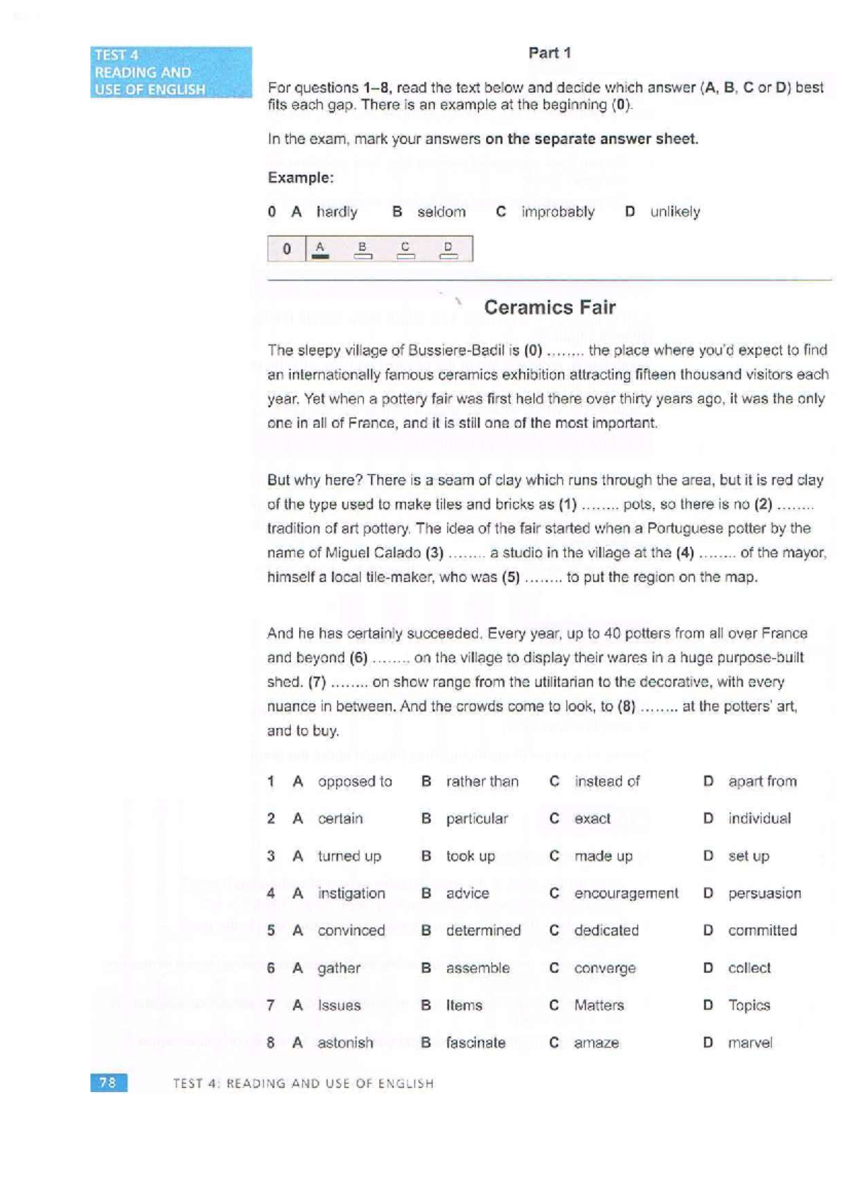 Test4 - Cambridge Use of English and Reading exam for C1 level ...