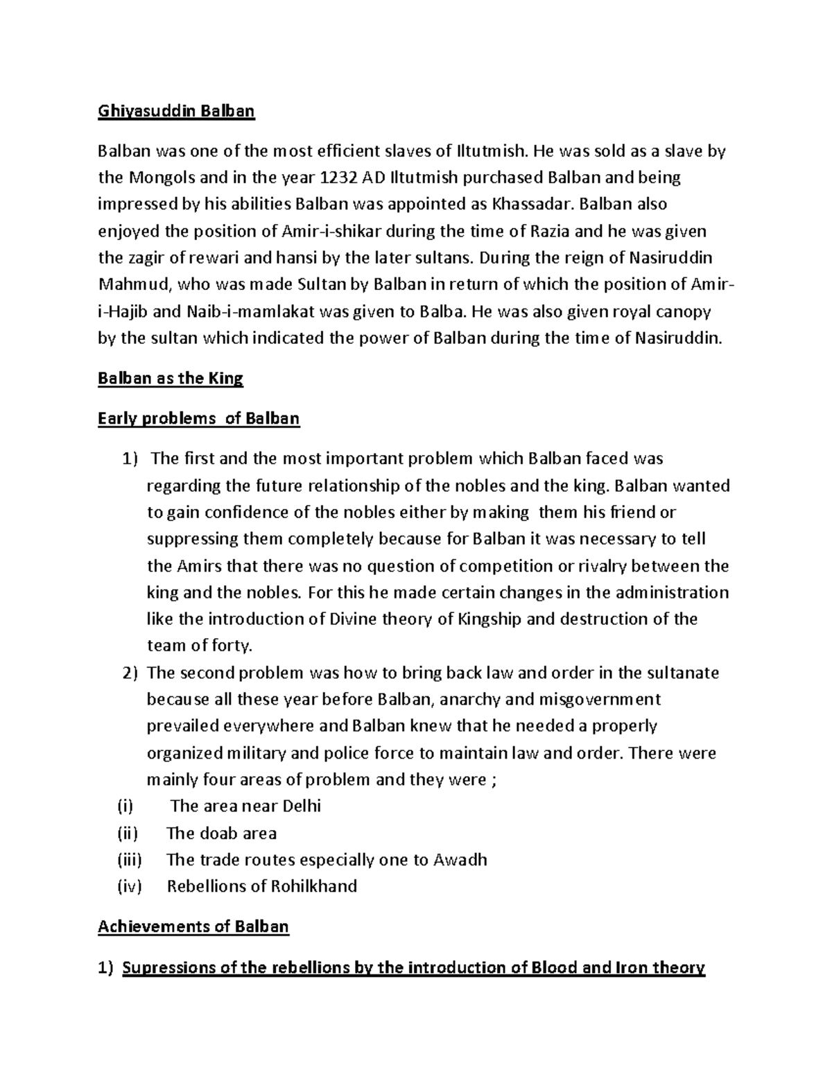 Ghiyasuddin-Balban - Ghiyasuddin Balban Balban was one of the most ...