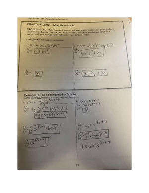 MATH 115 Midterm 2 Practice Exam 2 - 115 Exam 2 Practice 1. Calculate the derivative of the ...