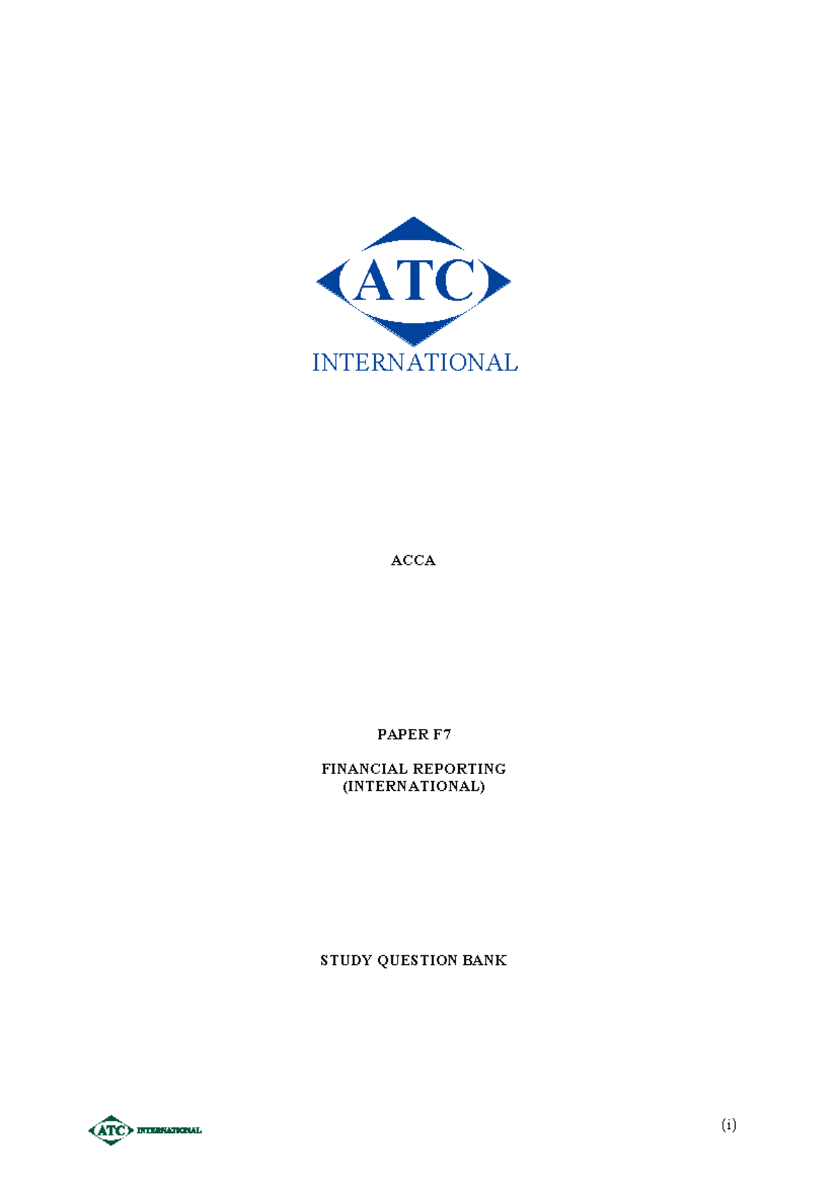 ACCA Paper F 7 Financial Reporting F7(Int)FR-SQB-Conts d08 - ATC ...