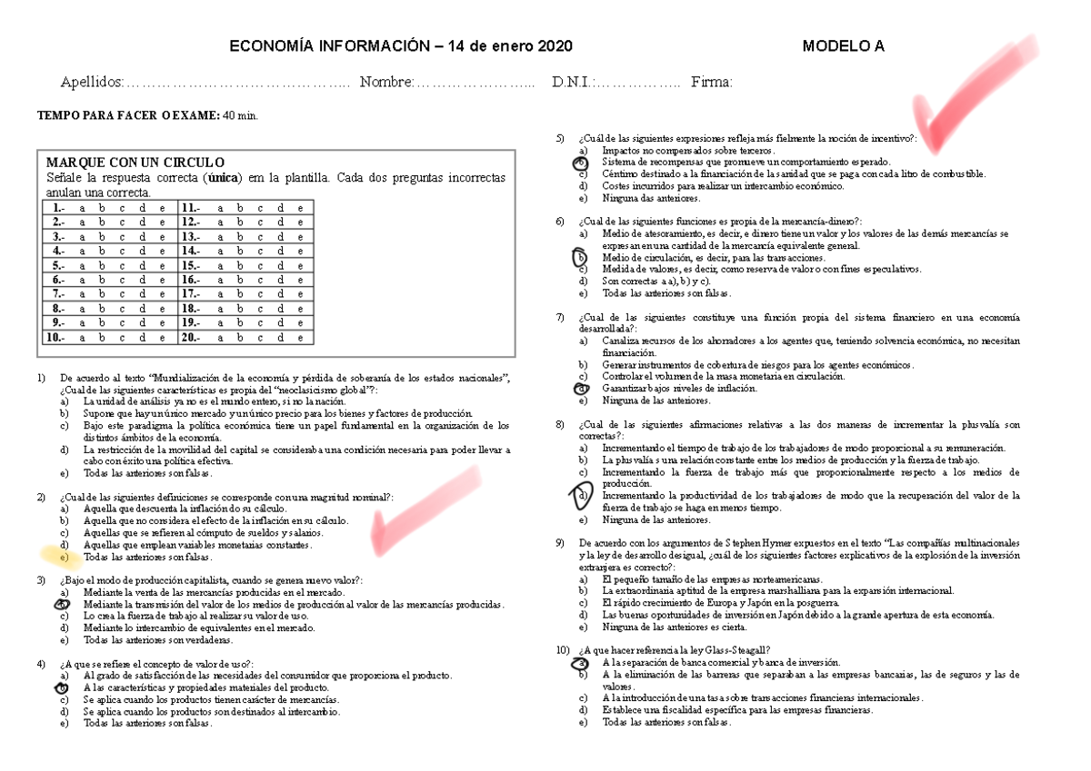 Exame eco 2020 - Gghhhh - ECONOMÍA INFORMACIÓN – 14 de enero 2020 ...