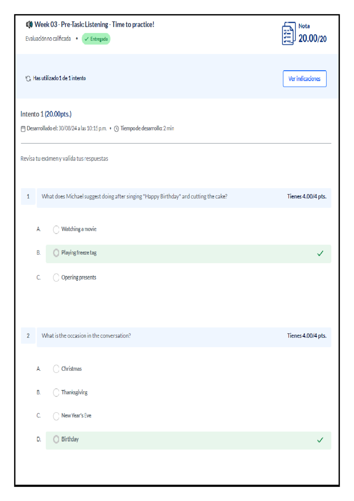 🔊 Week 03 - Pre-Task Listening - Time to practice! - Week 03 - Pre-Task ...