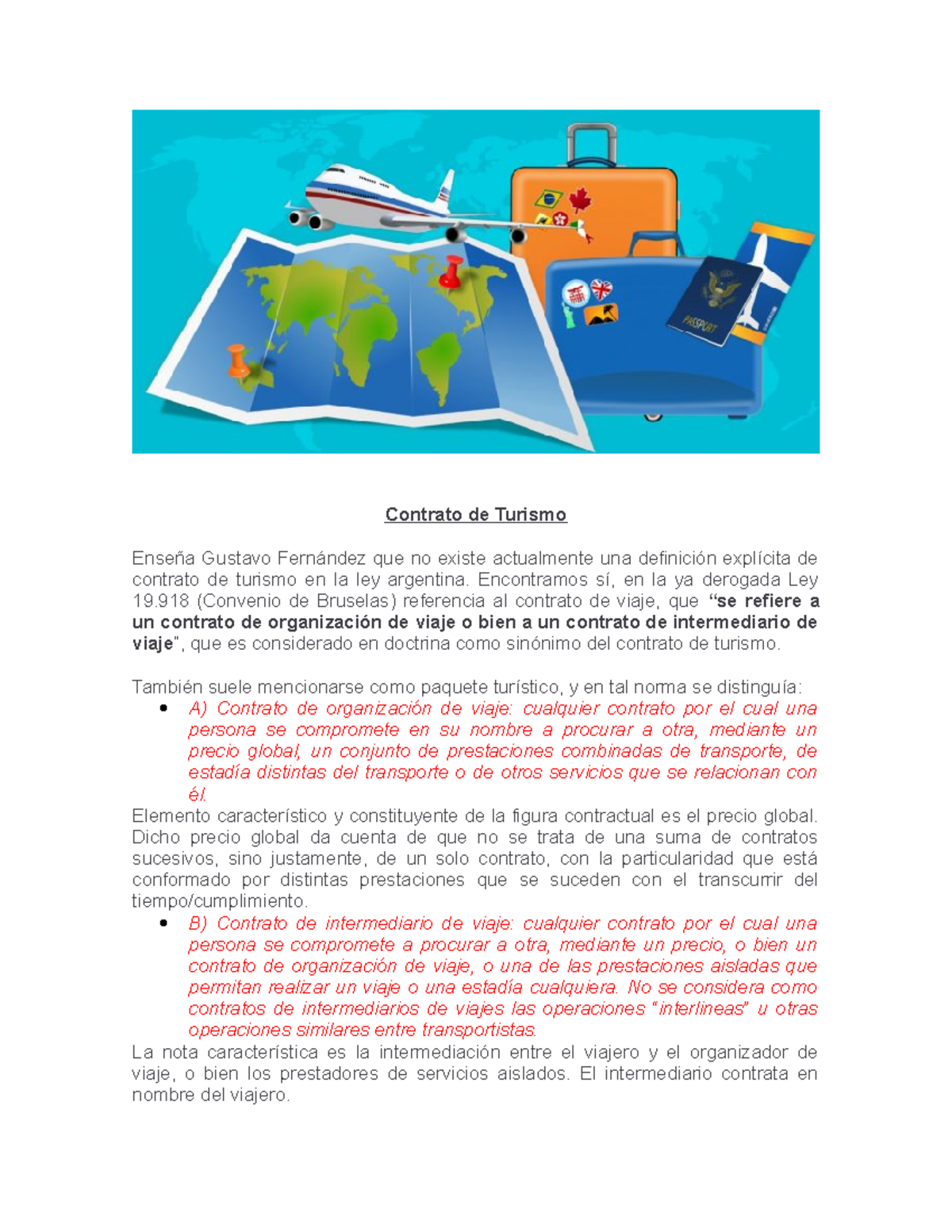 EJE Tematico 4 contrato turistico y Agencia de Viajes - Contrato de ...
