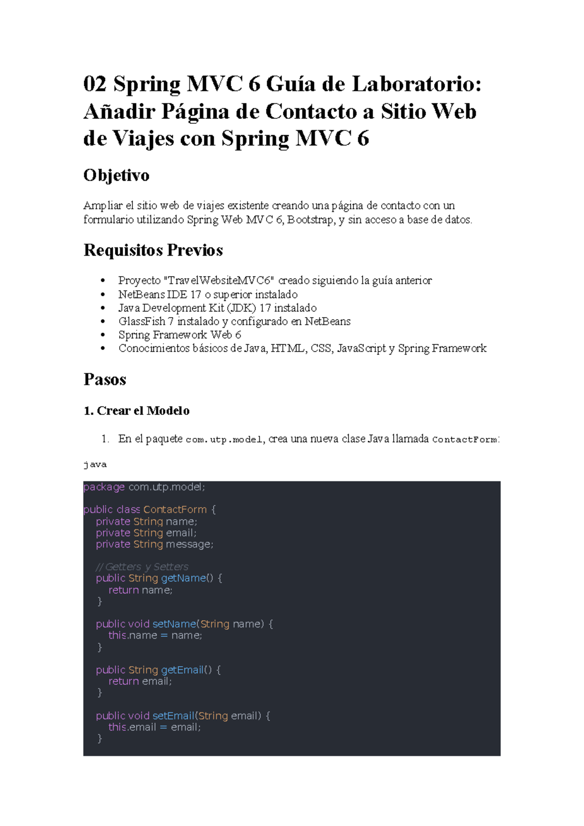 02 Spring MVC 6 Guía de Laboratorio - 02 Spring MVC 6 Guía de Laboratorio: Añadir Página de ...