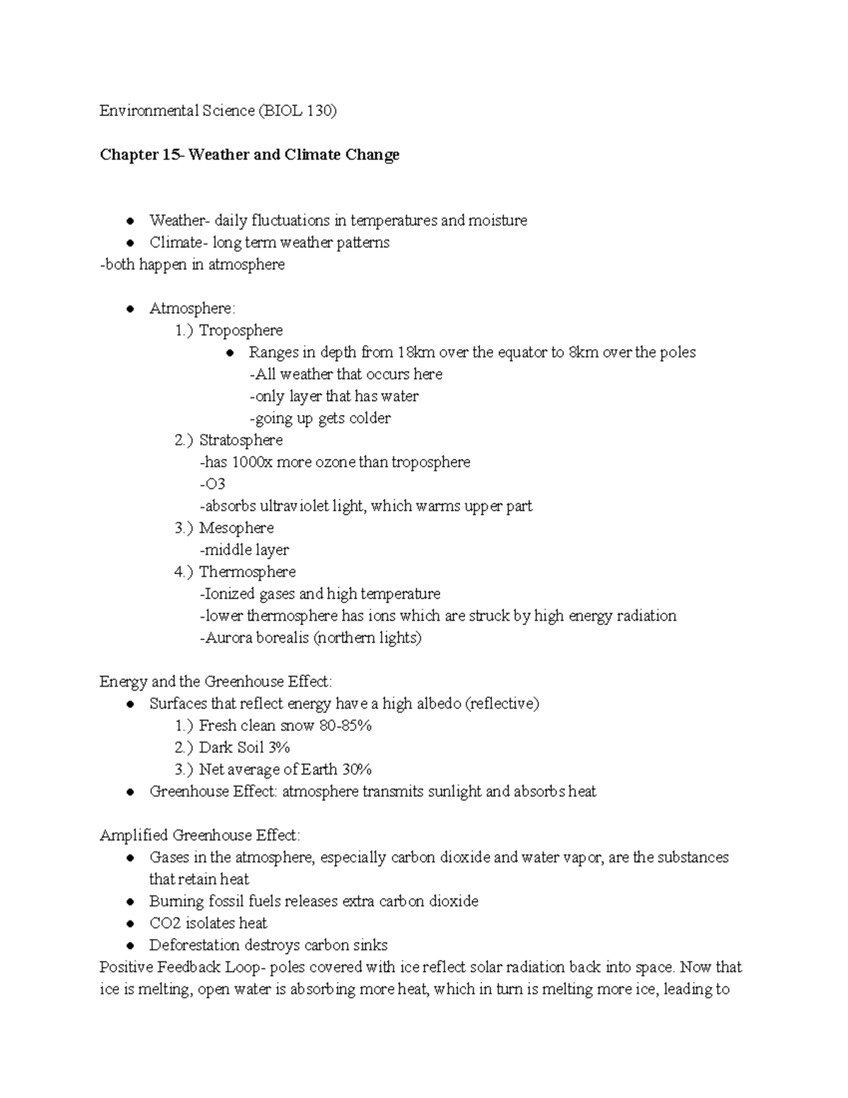 Chapter 15- Weather and Climate Change - Environmental Science (BIOL ...
