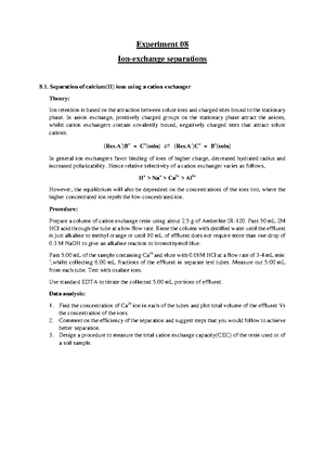 Experiment 5 PS 2018 048 - CHEM 22571 Experiment Number - 08 Experiment ...