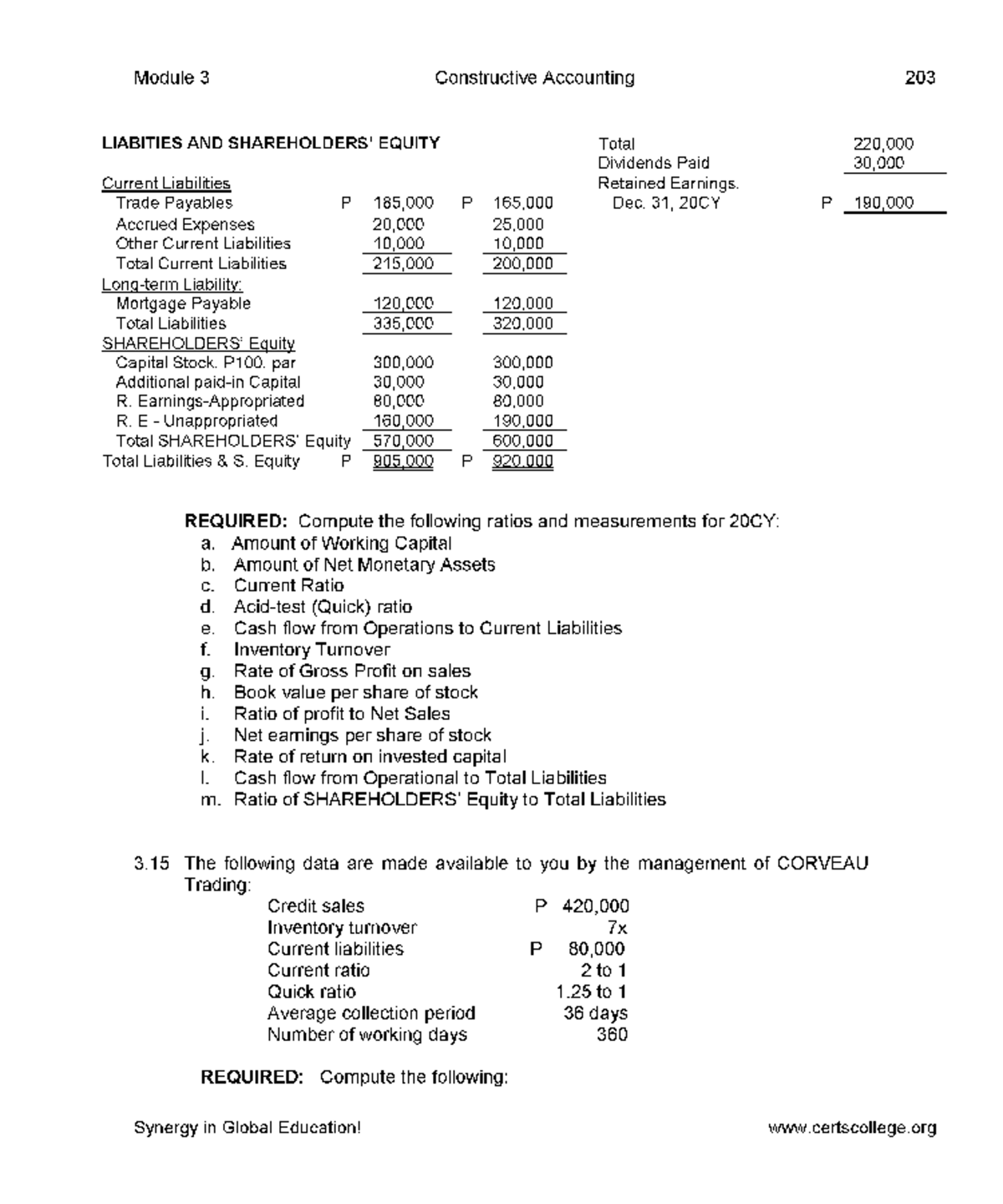 Module 3 Constructive Acctg-61-64 - BUSD 1006 - Studocu
