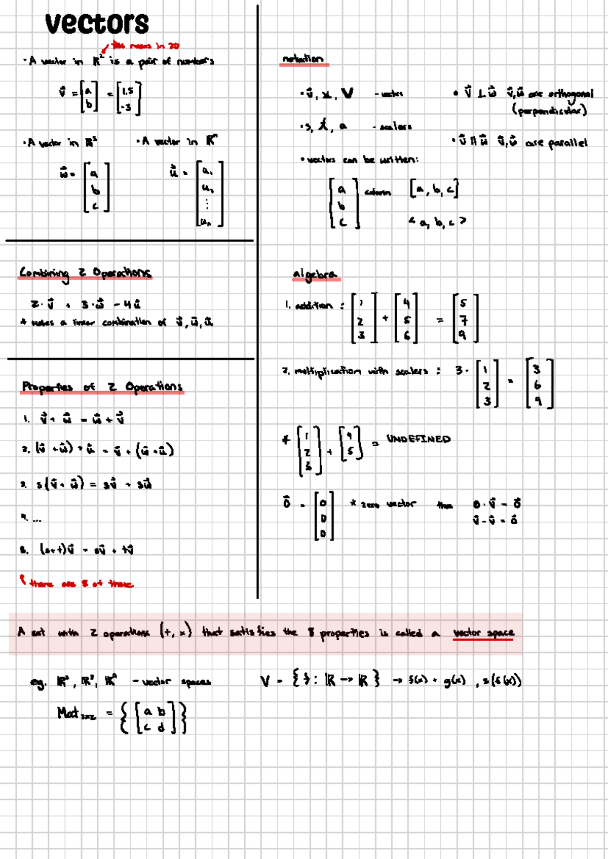 Math 152 - Vectors · A vector in 1 ,thismeansinenumbers notation : = (i) = [] · , X , - vectors ...