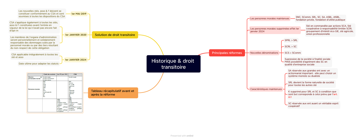 Carte mentale DSA Chapitre 2 - Historique droit transitoire ...