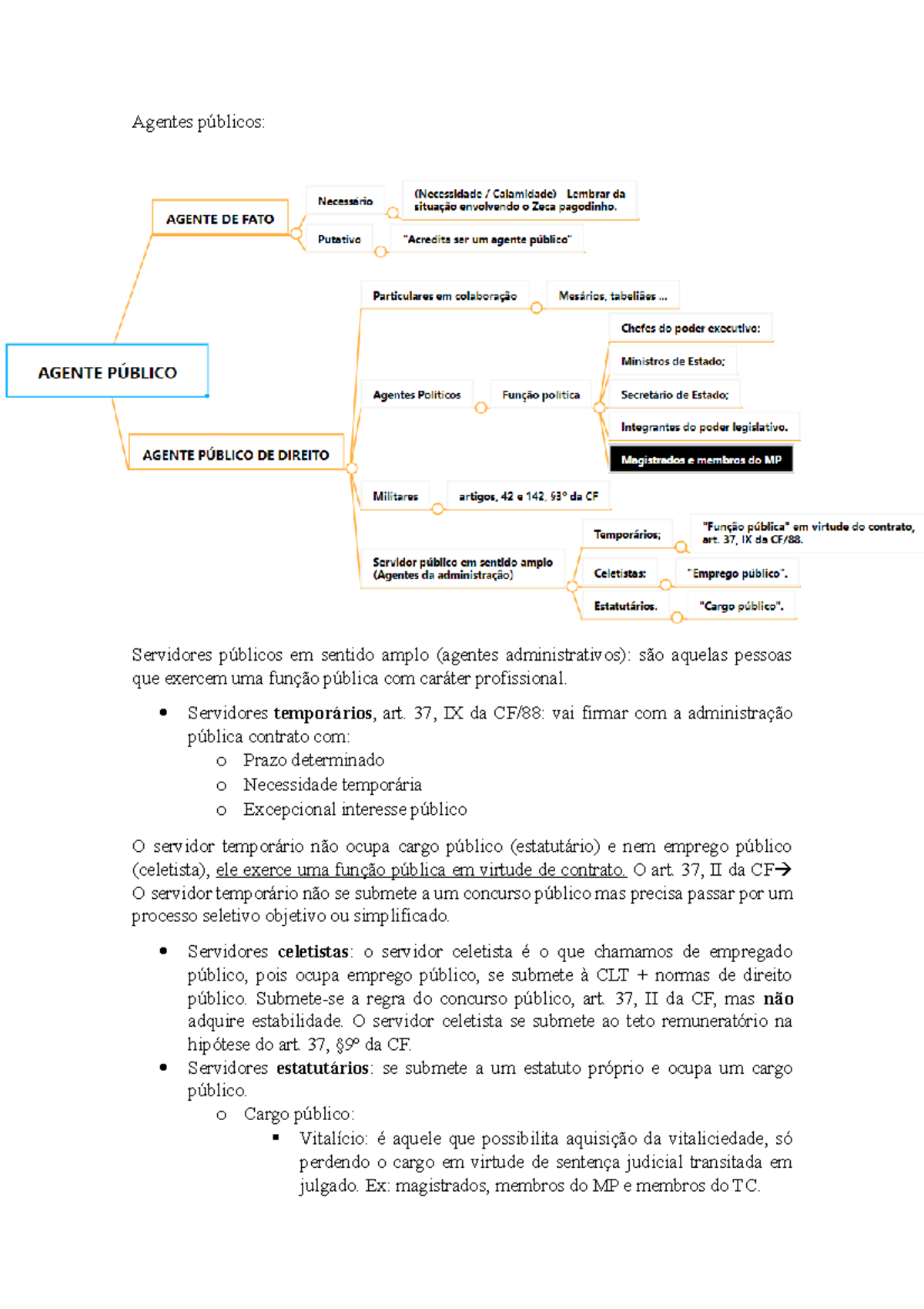 Agentes públicos - Agentes Servidores em sentido amplo (agentes ...