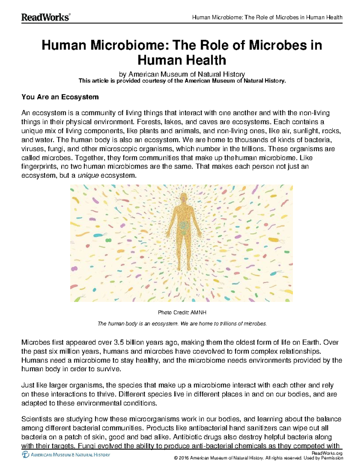 Sub work 12221 - yyyy - Human Microbiome: The Role of Microbes in Human ...