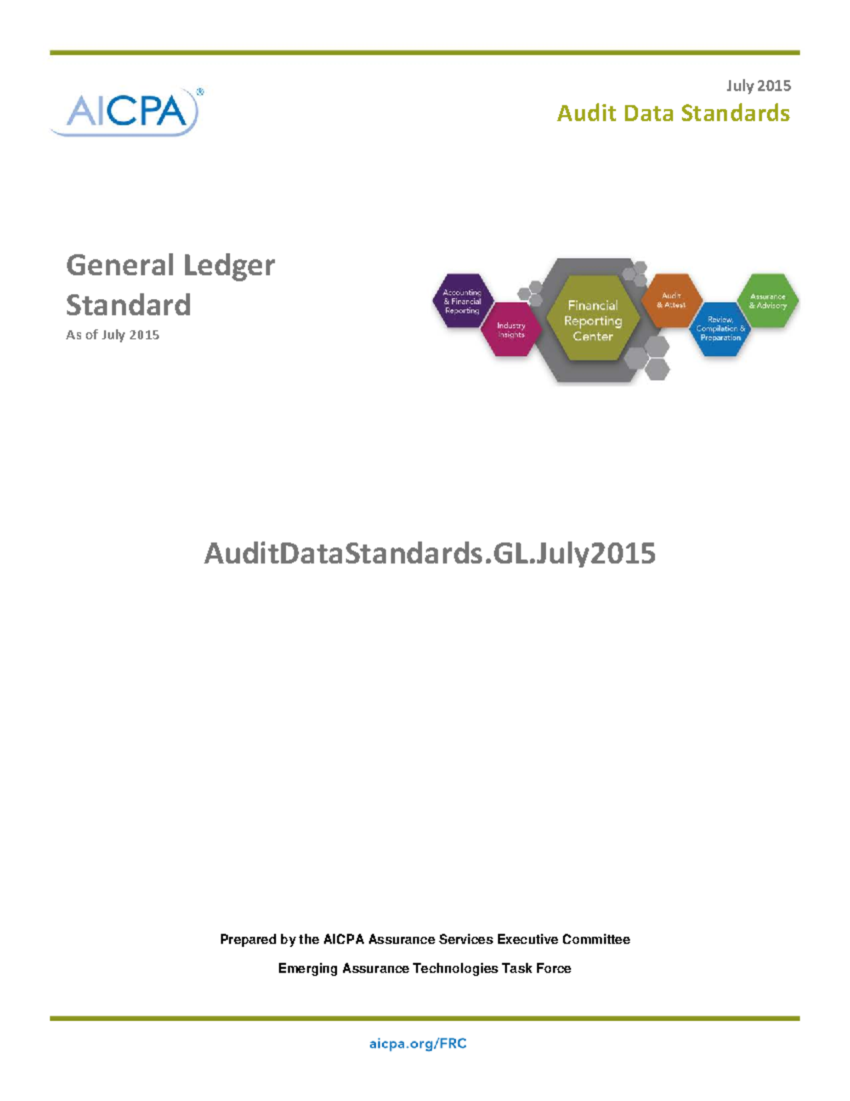 Audit data standards - Prepared by the AICPA Assurance Services ...